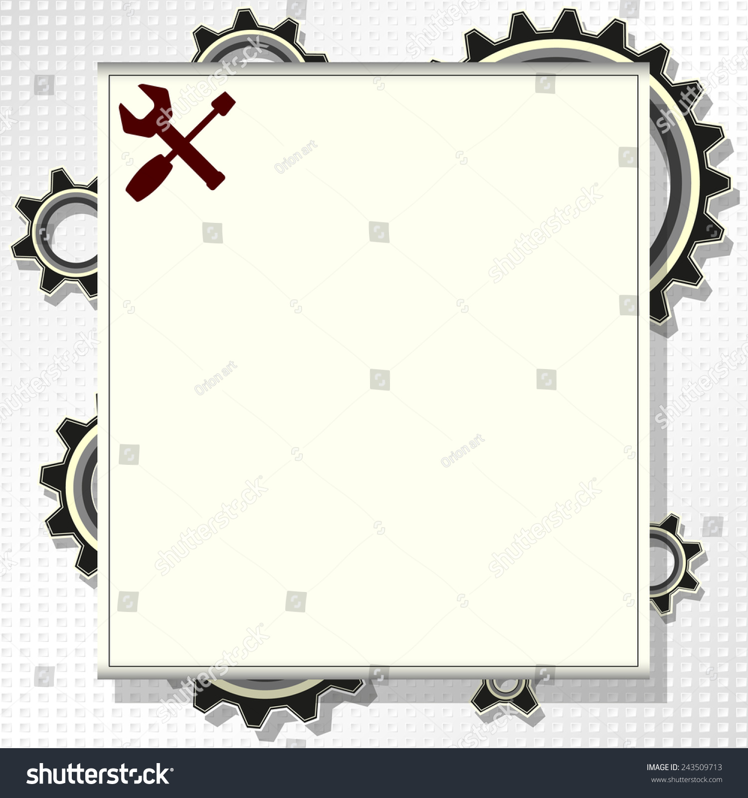 Frame Text Gears Vector Illustration Stock Vector (Royalty Free ...