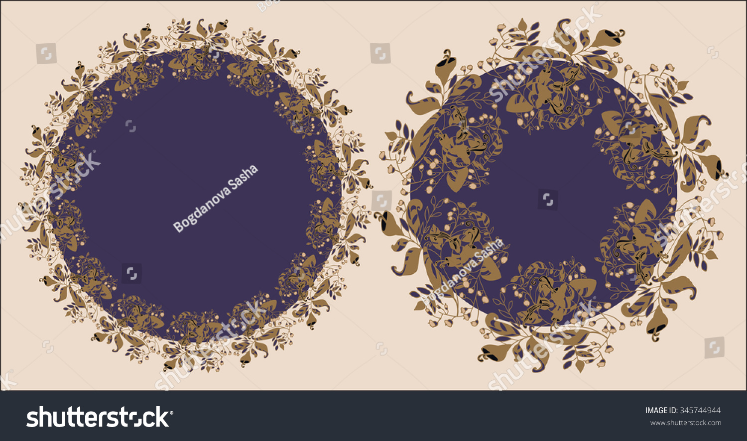 Frame Text Ornament Stock Vector (Royalty Free) 345744944