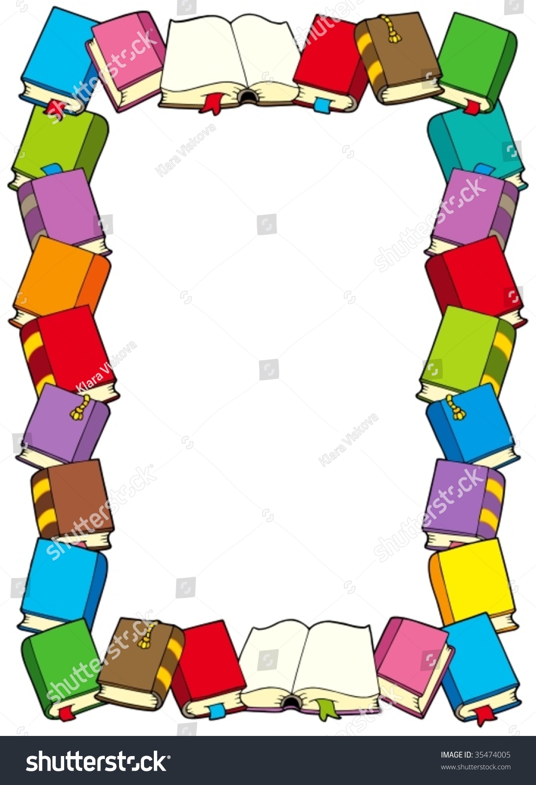 Frame Books Vector Illustration Stock Vector (Royalty Free) 35474005