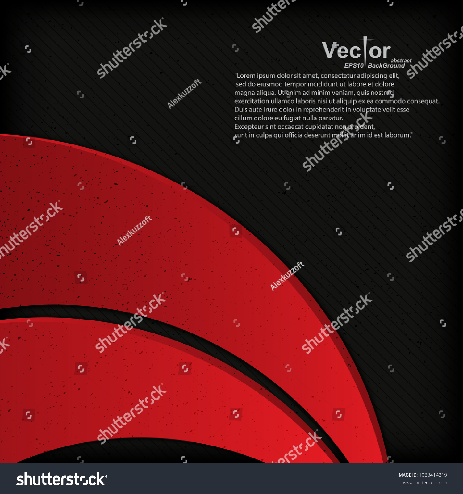 Frame Red Curve Round Deep Dimension Stock Vector (Royalty Free ...