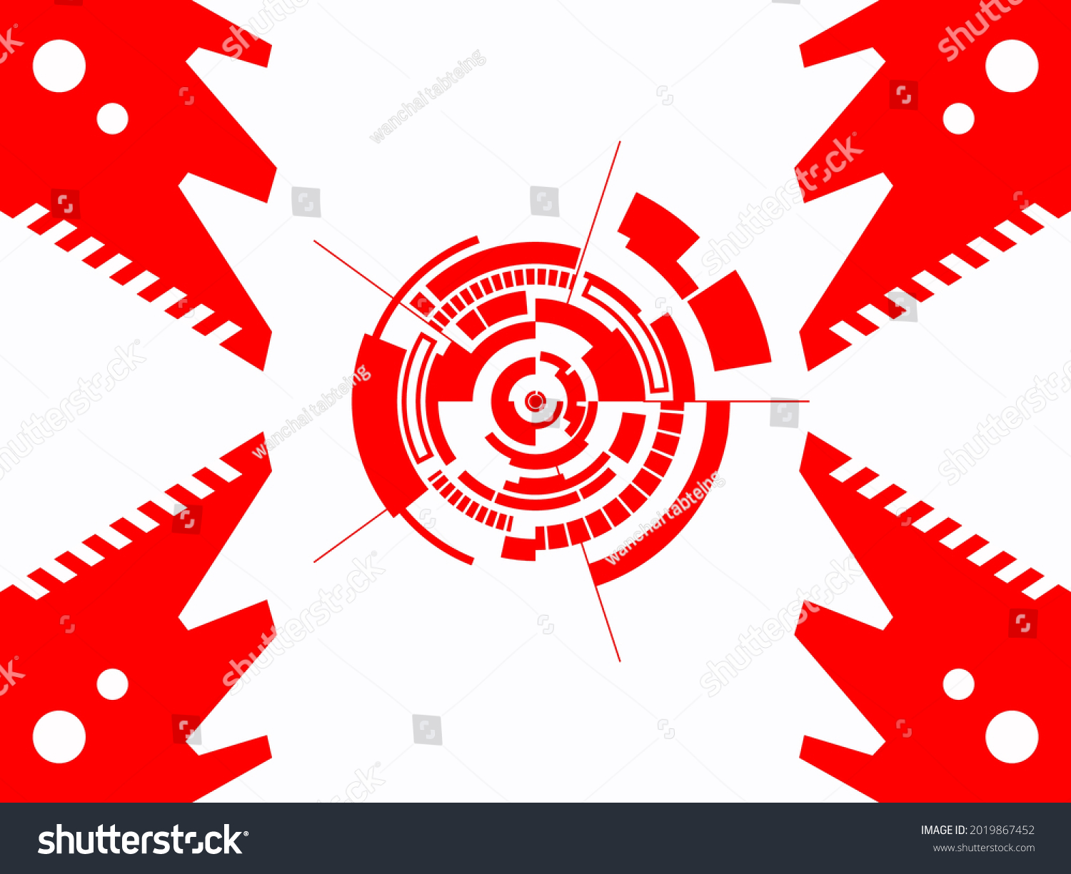 Frame Red Slide Vector Abstract Stock Vector (Royalty Free) 2019867452 ...
