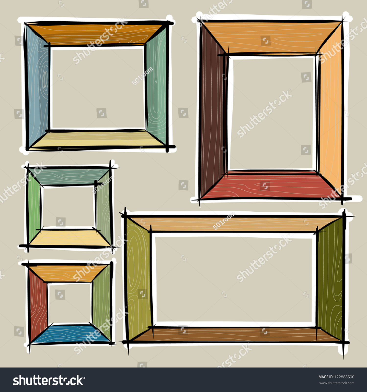 Frame Sketchbook Vector Style Stock Vector (Royalty Free) 122888590