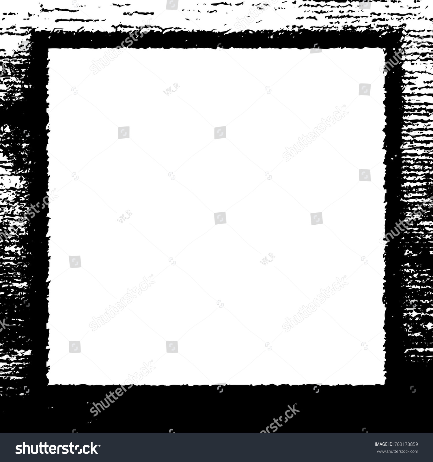Frame Vector Black White Grunge: vector de stock (libre de regalías ...