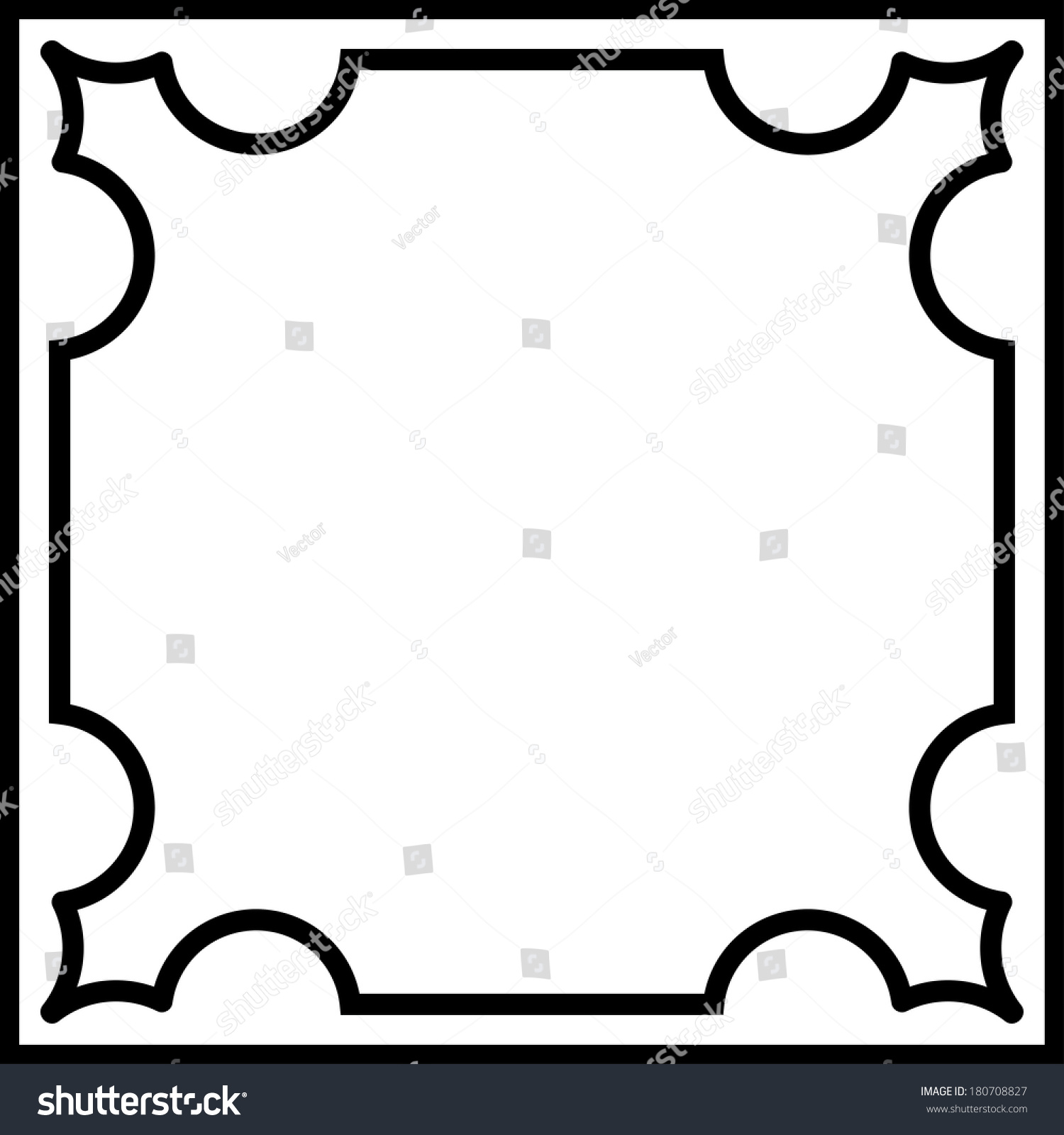Frame Vector Square Tile Stock Vector (Royalty Free) 180708827
