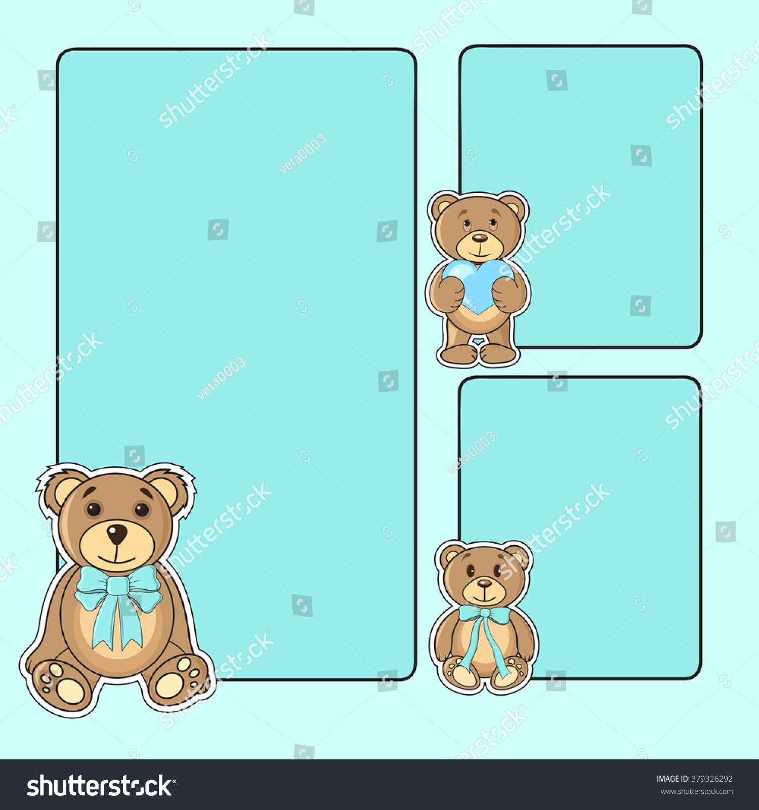 Frame Bears Vector Eps Stock Vector (Royalty Free) 379326292 | Shutterstock