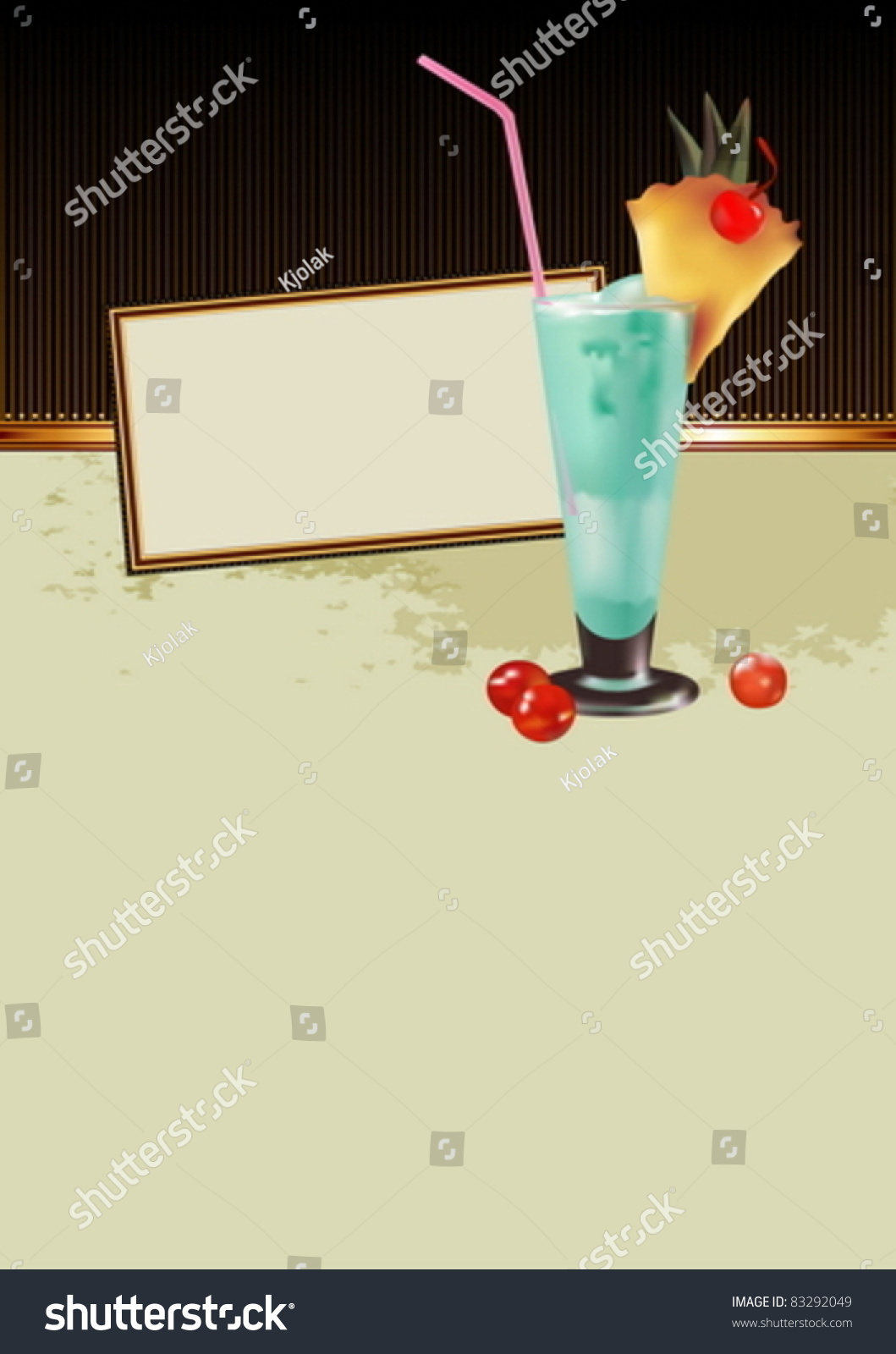 Frame Cocktail Stock Vector (Royalty Free) 83292049
