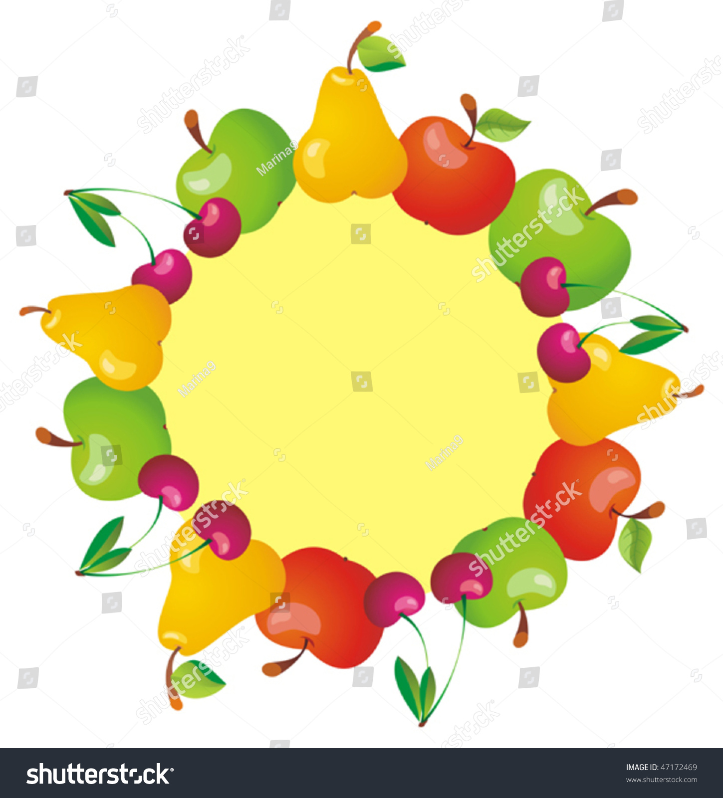 Frame Fruits Vector Illustration Stock Vector (Royalty Free) 47172469 ...