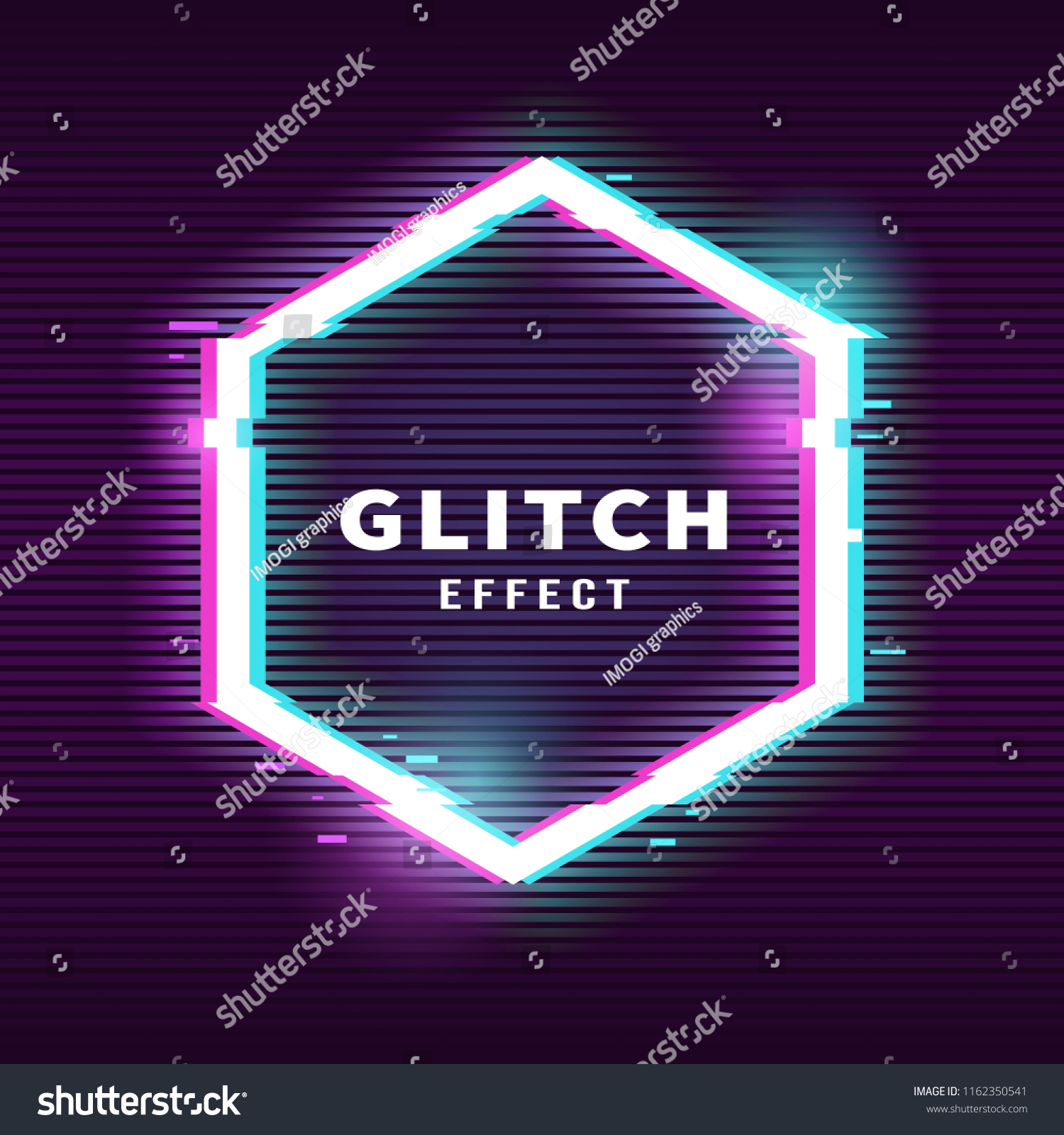 Frame Glitch Effect Border Concept Vector Stock Vector (Royalty Free ...