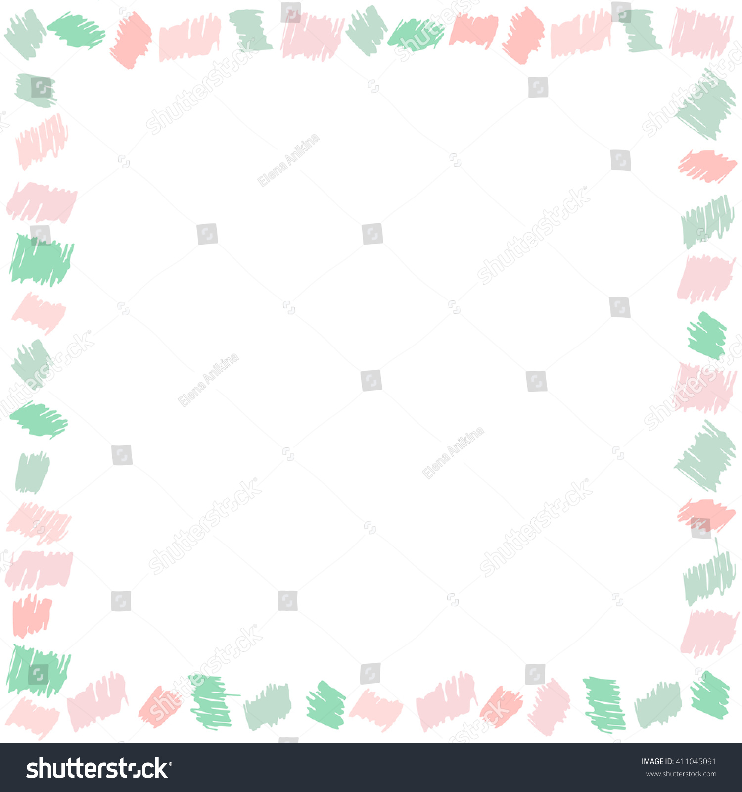 Frame Hand Drawn Pattern Scribble Multicolored Stock Vector (Royalty ...