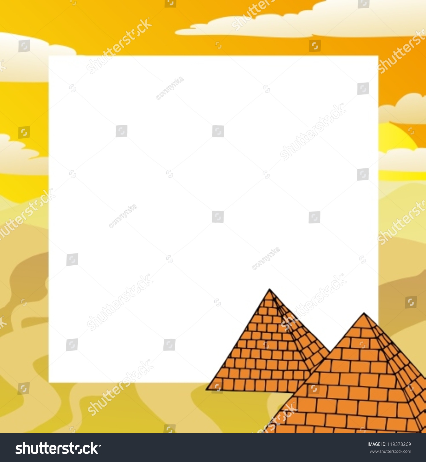 Frame Pyramids Vector Illustration Stock Vector (Royalty Free ...