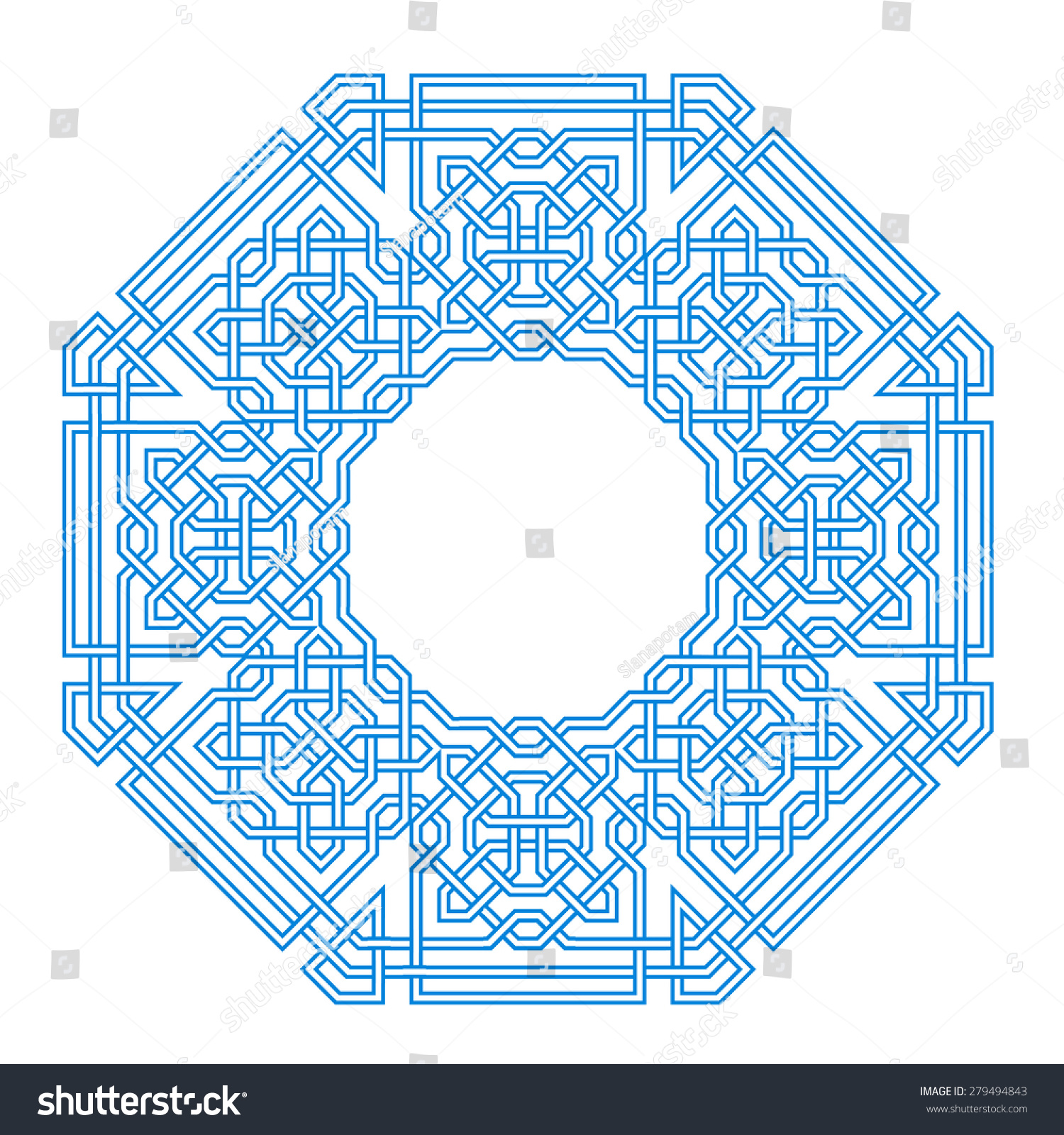 Frame Tangled Modern Pattern Design Elements Stock Vector (Royalty Free ...