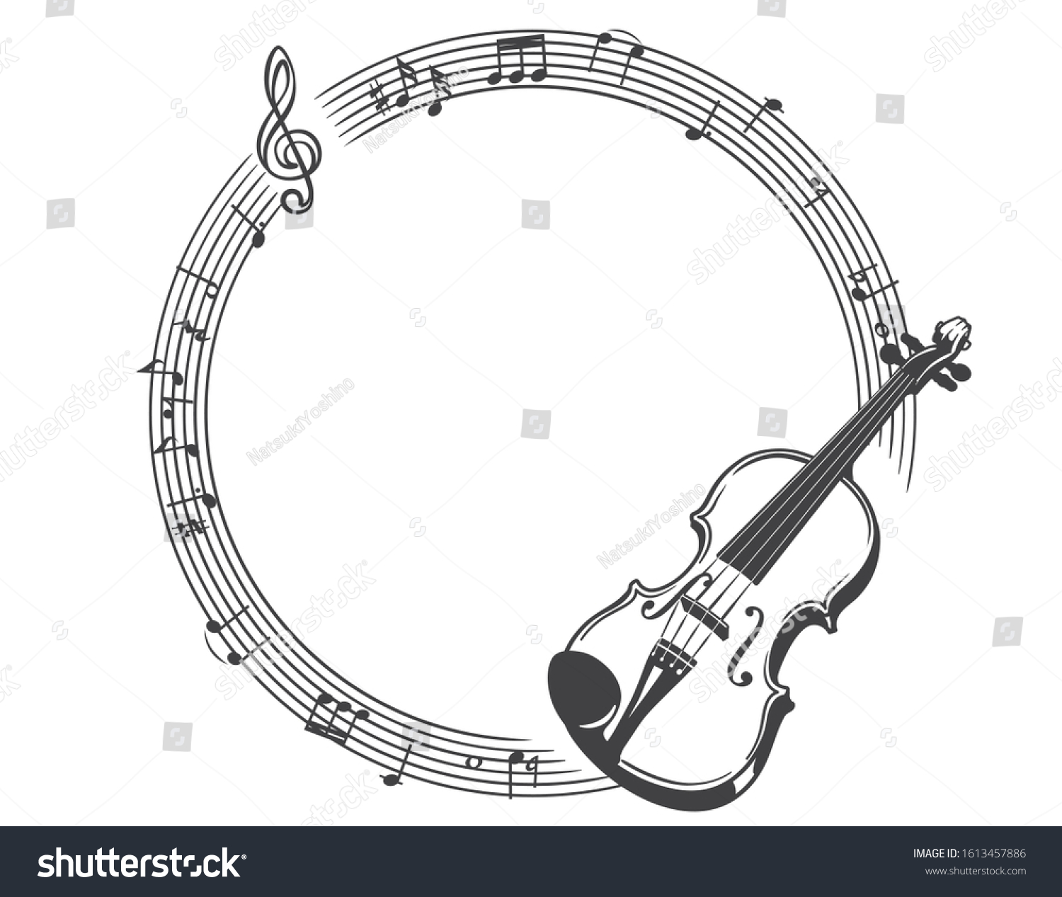 Frame Violin Abstruct Music Notes Vector Stock Vector (Royalty Free ...