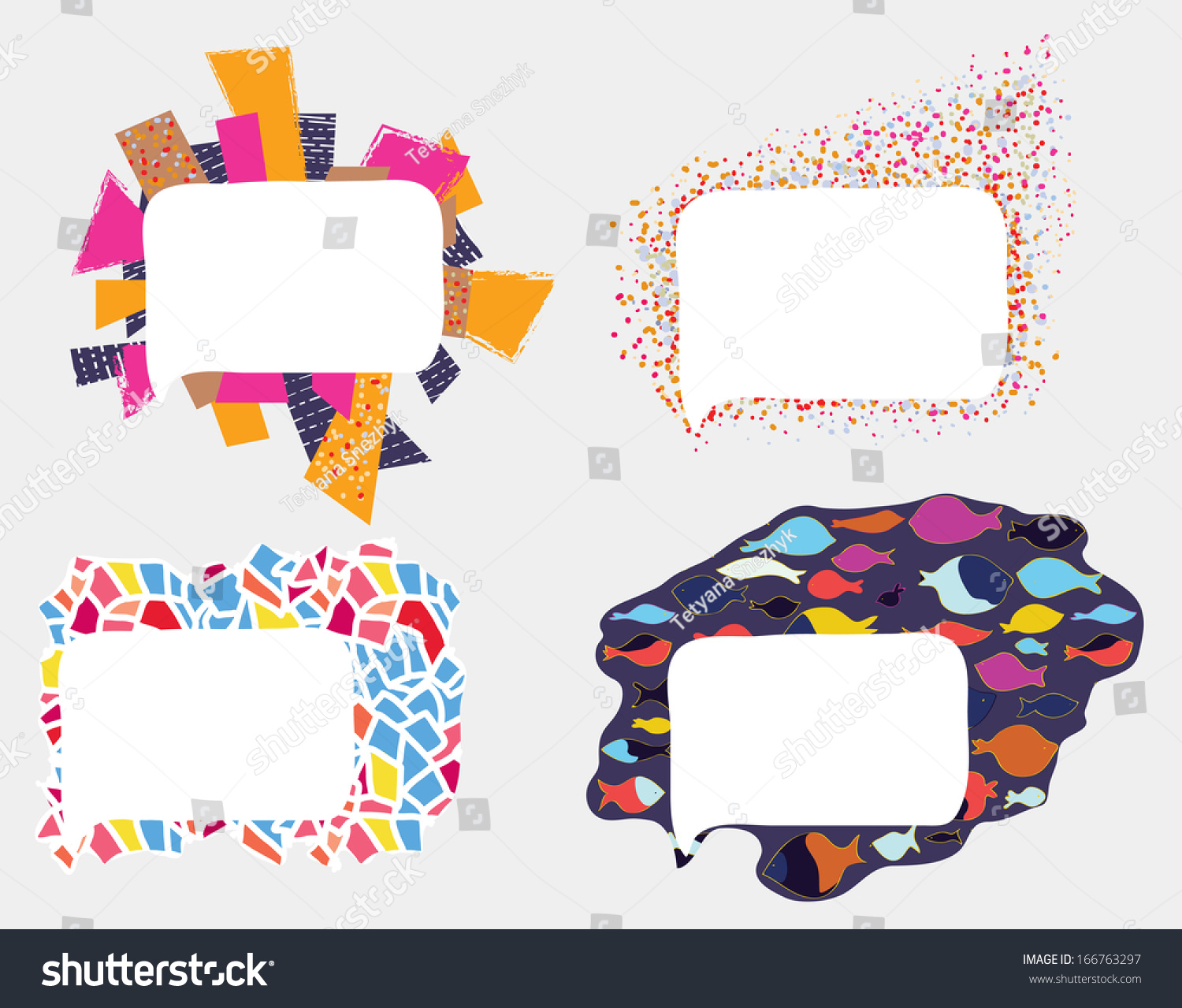 Frames Borders Whimsical Design Set Stock Vector (Royalty Free ...
