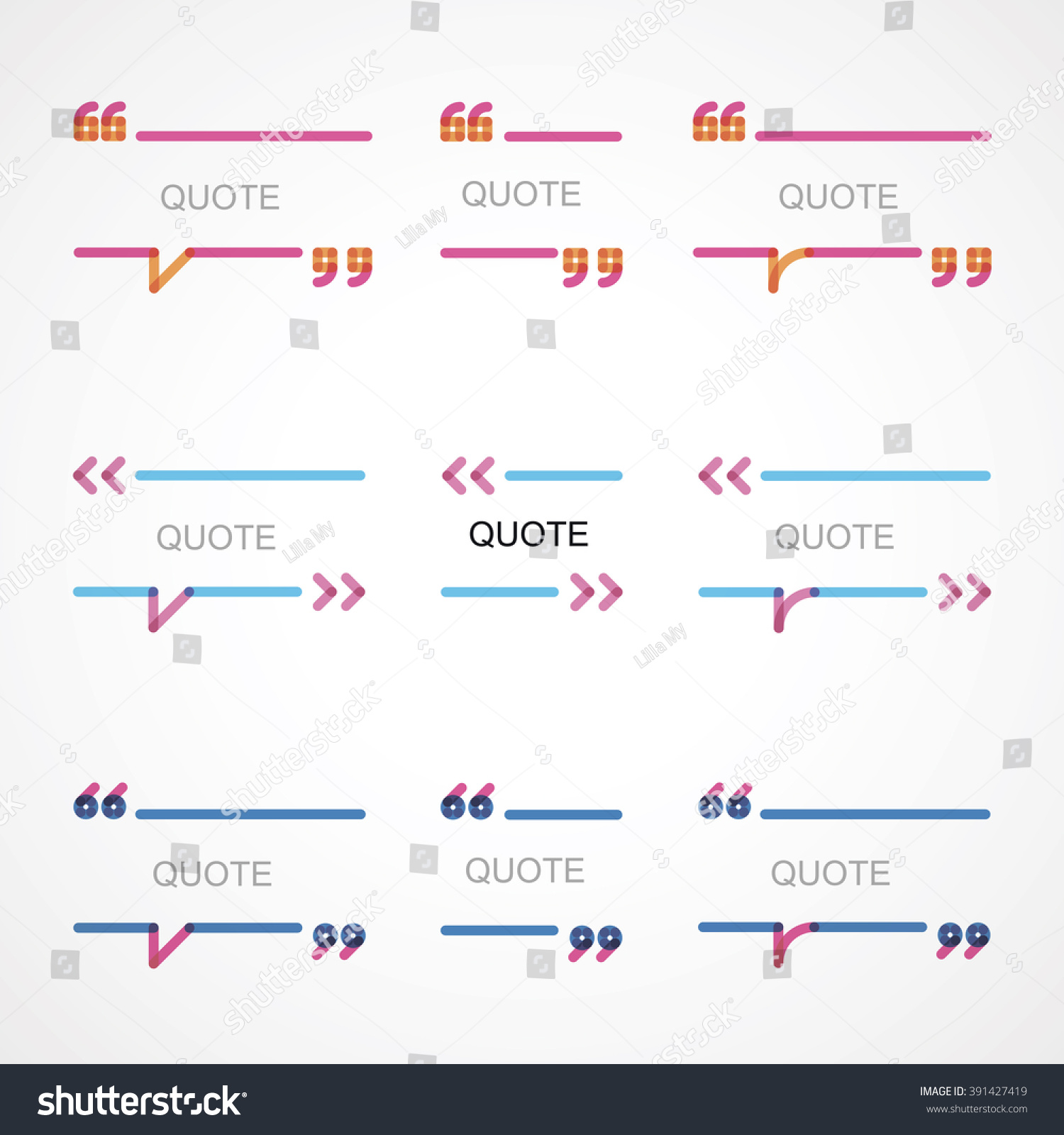 Framework Text Different Quotes Stock Vector (Royalty Free) 391427419 ...