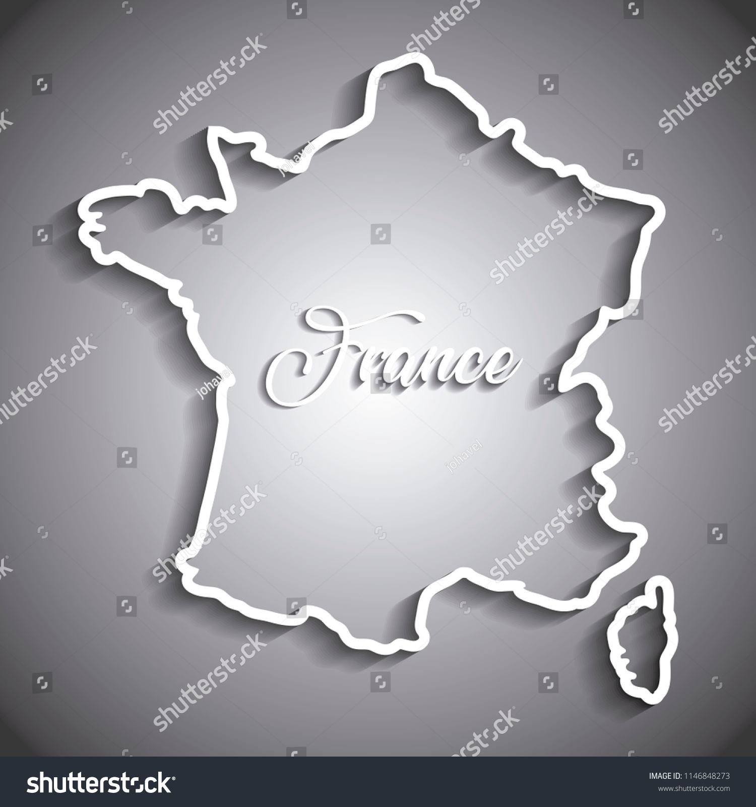 France Map Design Stock Vector (Royalty Free) 1146848273 | Shutterstock