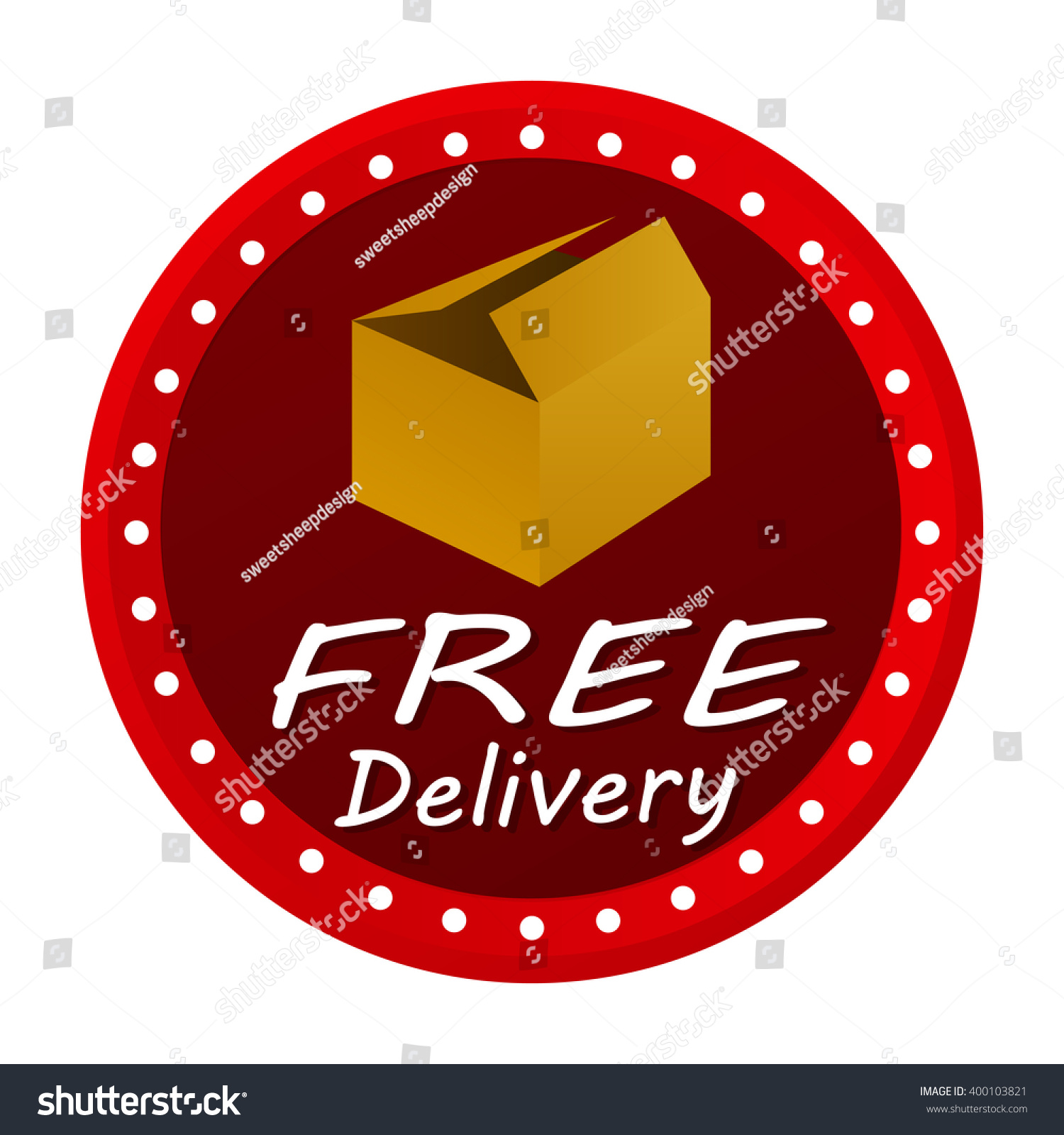 Free Delivery Box Package Vector Stock Vector (Royalty Free) 400103821 ...
