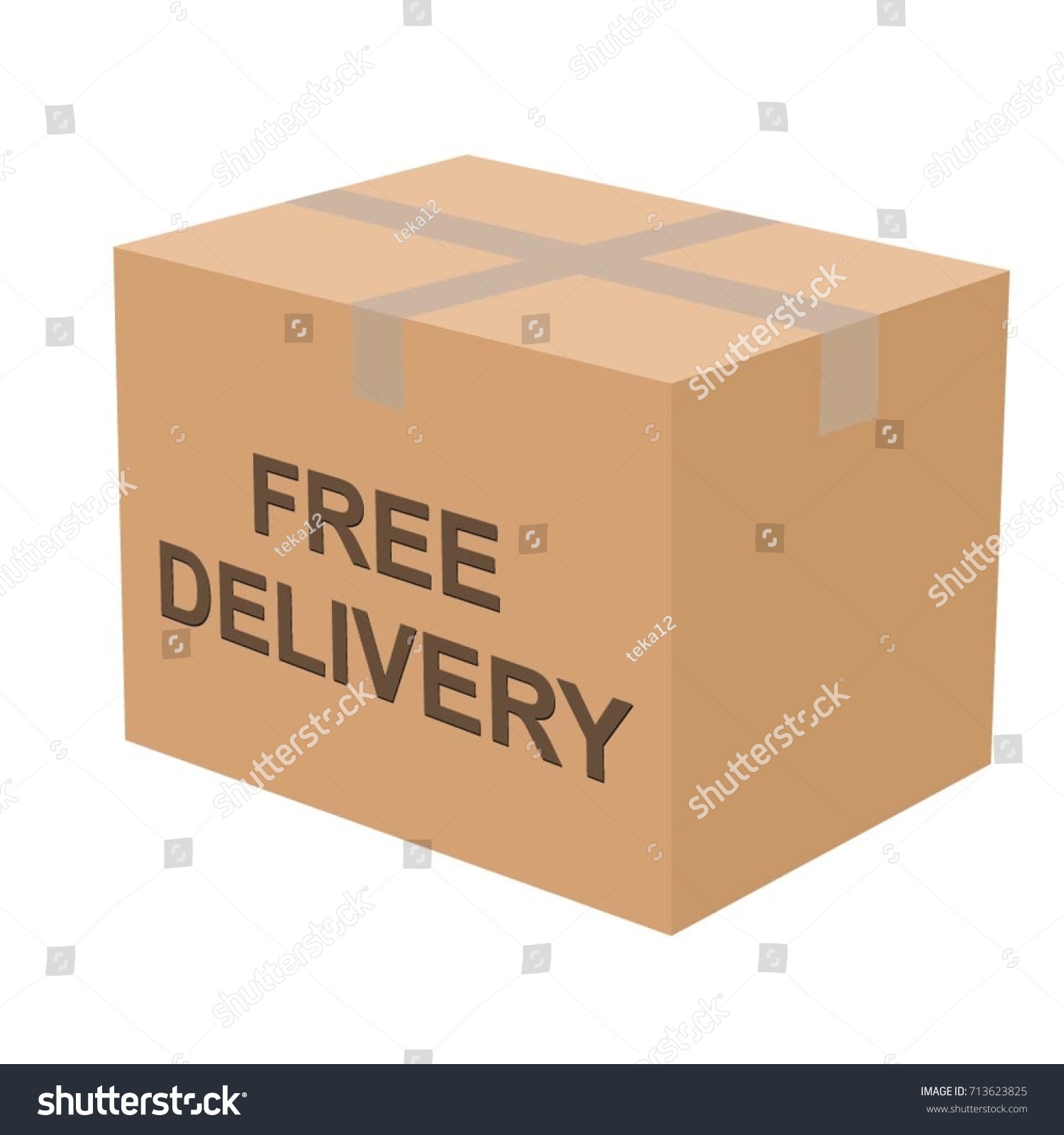 Free Delivery Box Symbol Vector Stock Vector (Royalty Free) 713623825