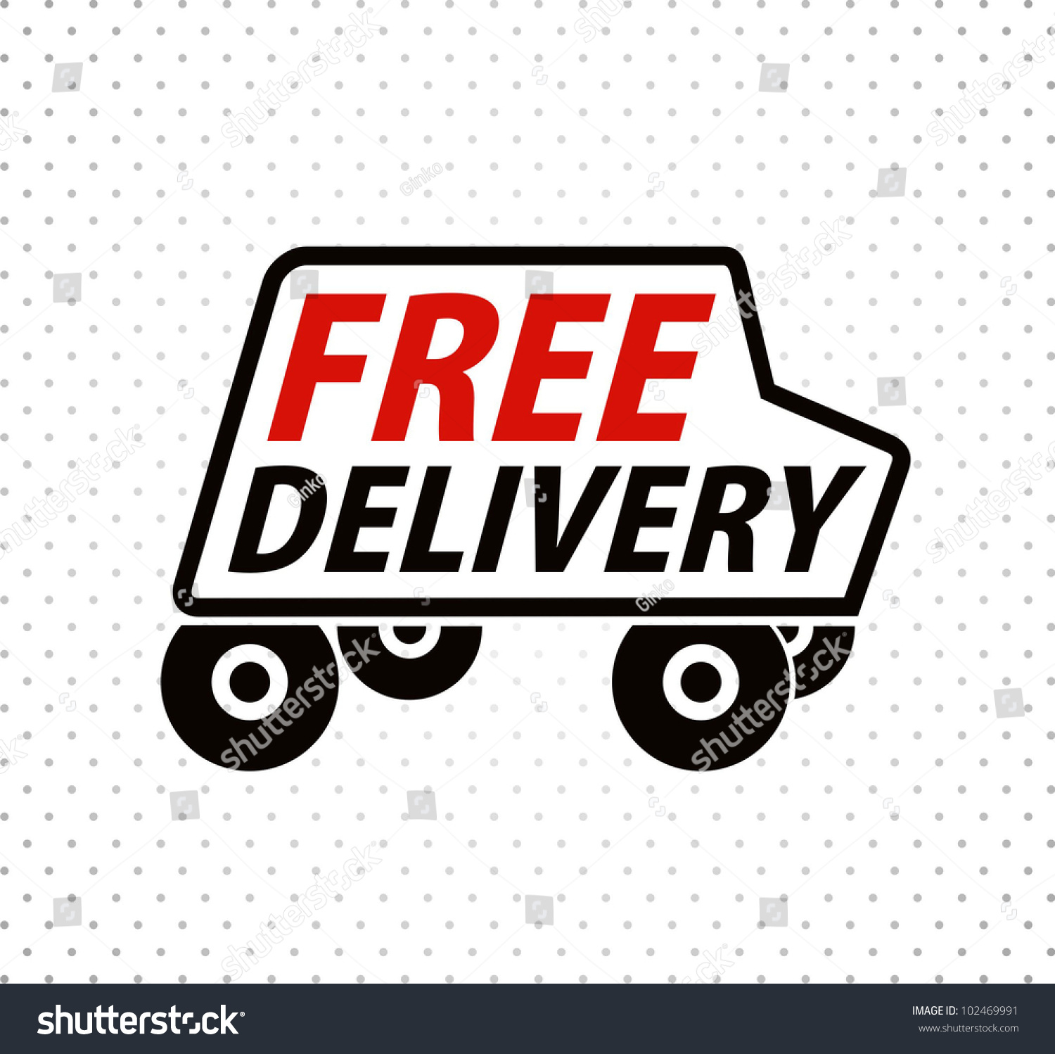 Free Delivery Icon Stock Vector 102469991 - Shutterstock