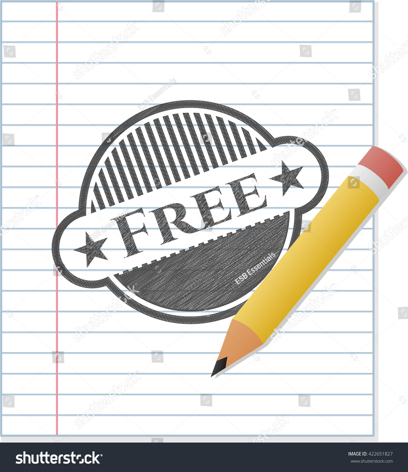 Free Draw Pencil Effect Stock Vector (Royalty Free) 422651827 ...