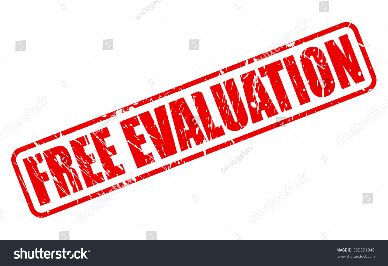 Free Evaluation Red Stamp Text On Stock Vector (Royalty Free) 355351949
