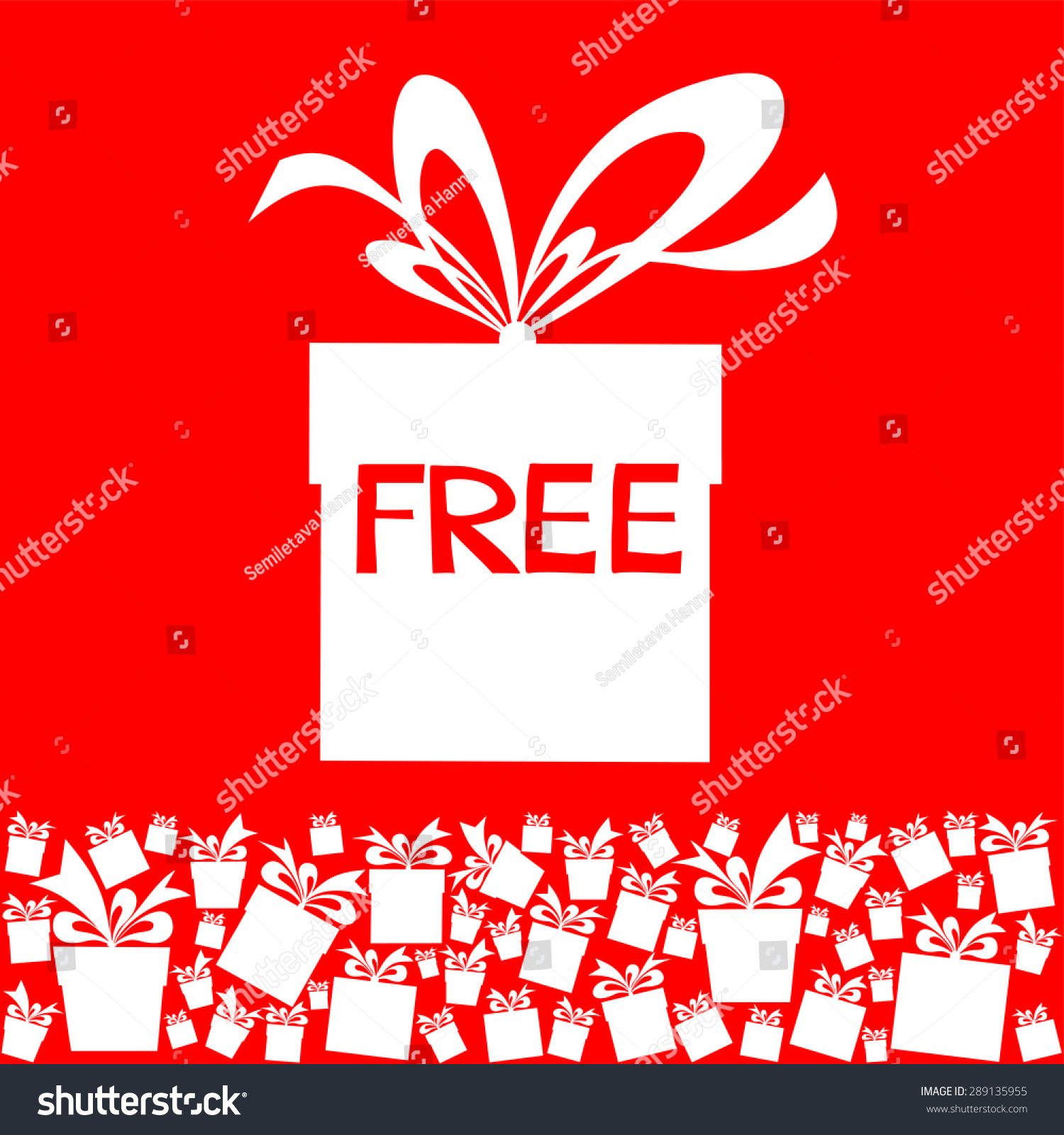 Free Gift Vector Illustration Stock Vector (Royalty Free) 289135955 ...