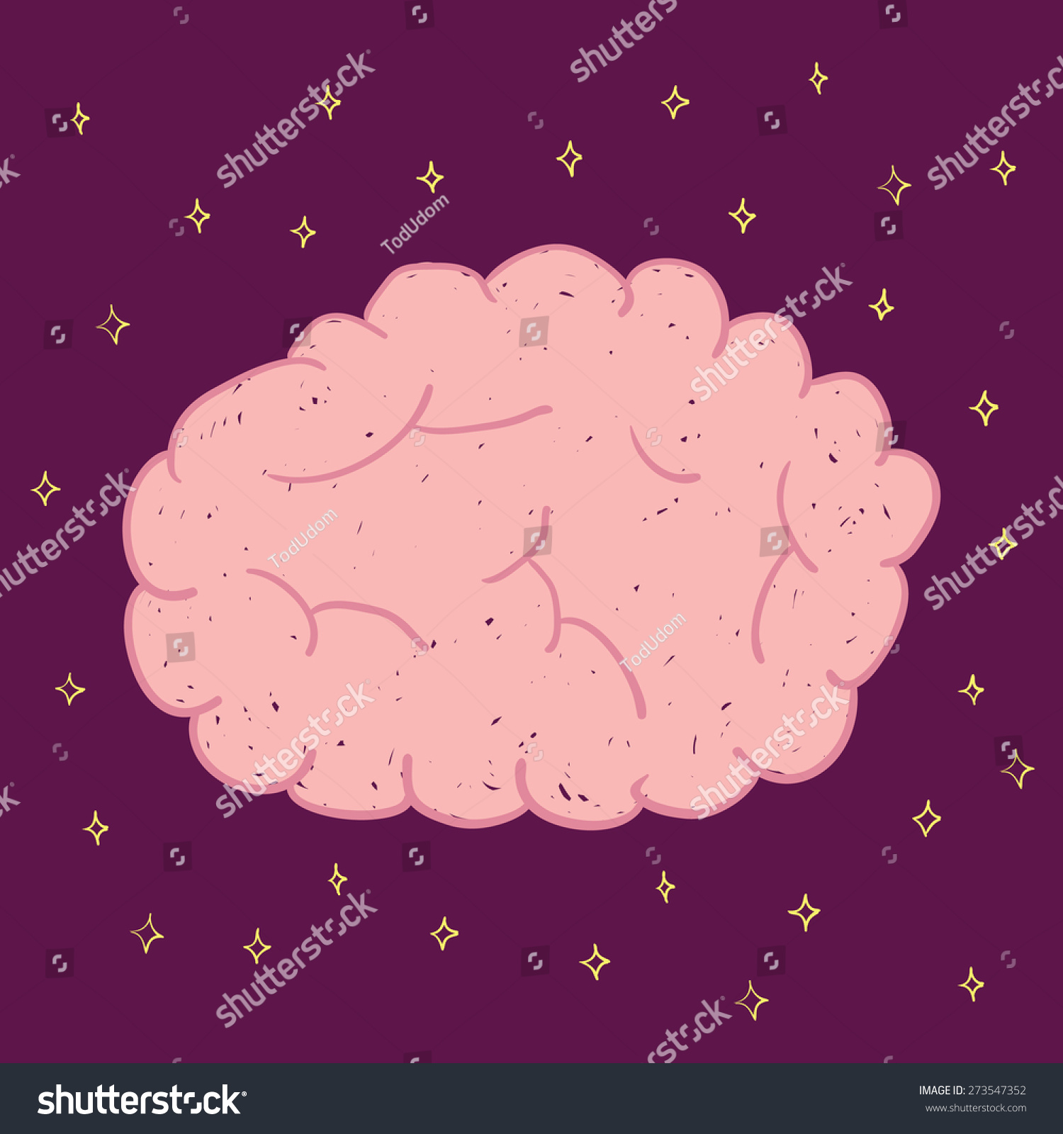 Free Hand Drawing Vector Brain Sparky Stock Vector (Royalty Free) 273547352