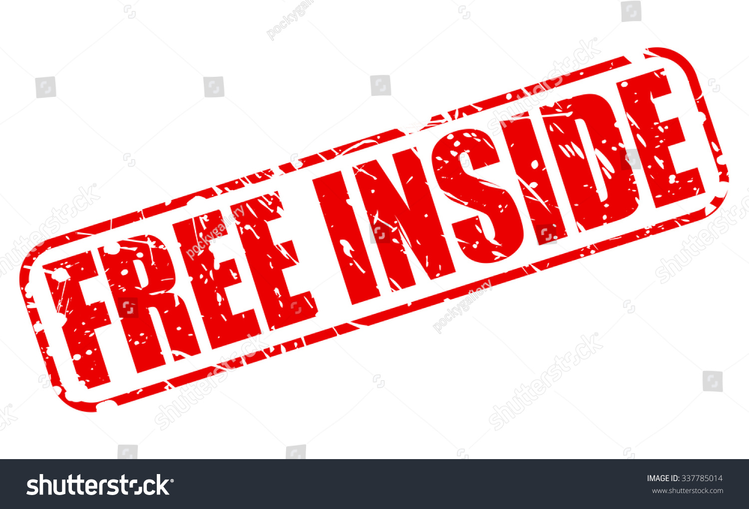 Free Inside Red Stamp Text On: vector de stock (libre de regalías ...