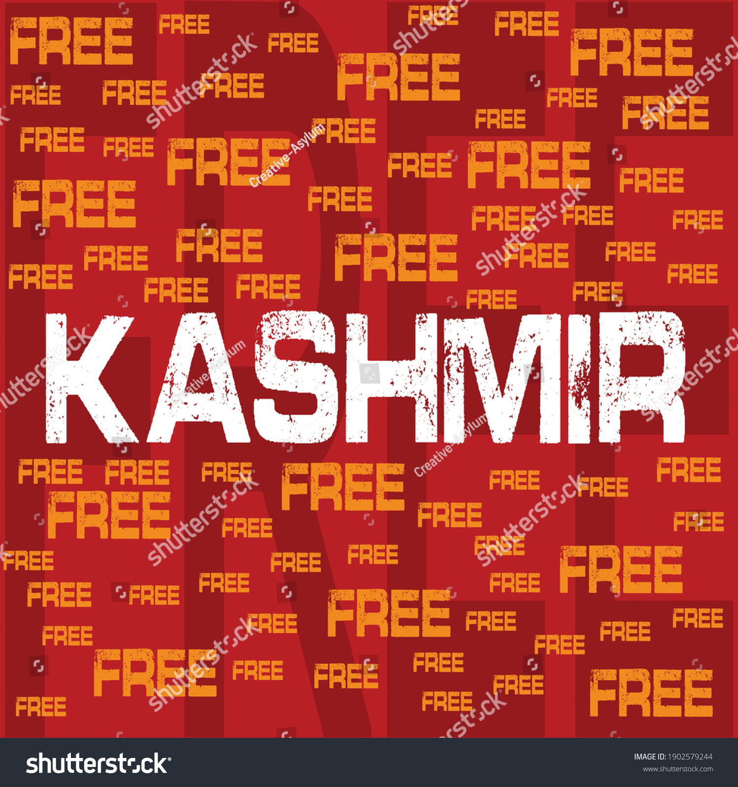 Free Kashmir Typography Poster Design Stock Vector (Royalty Free ...
