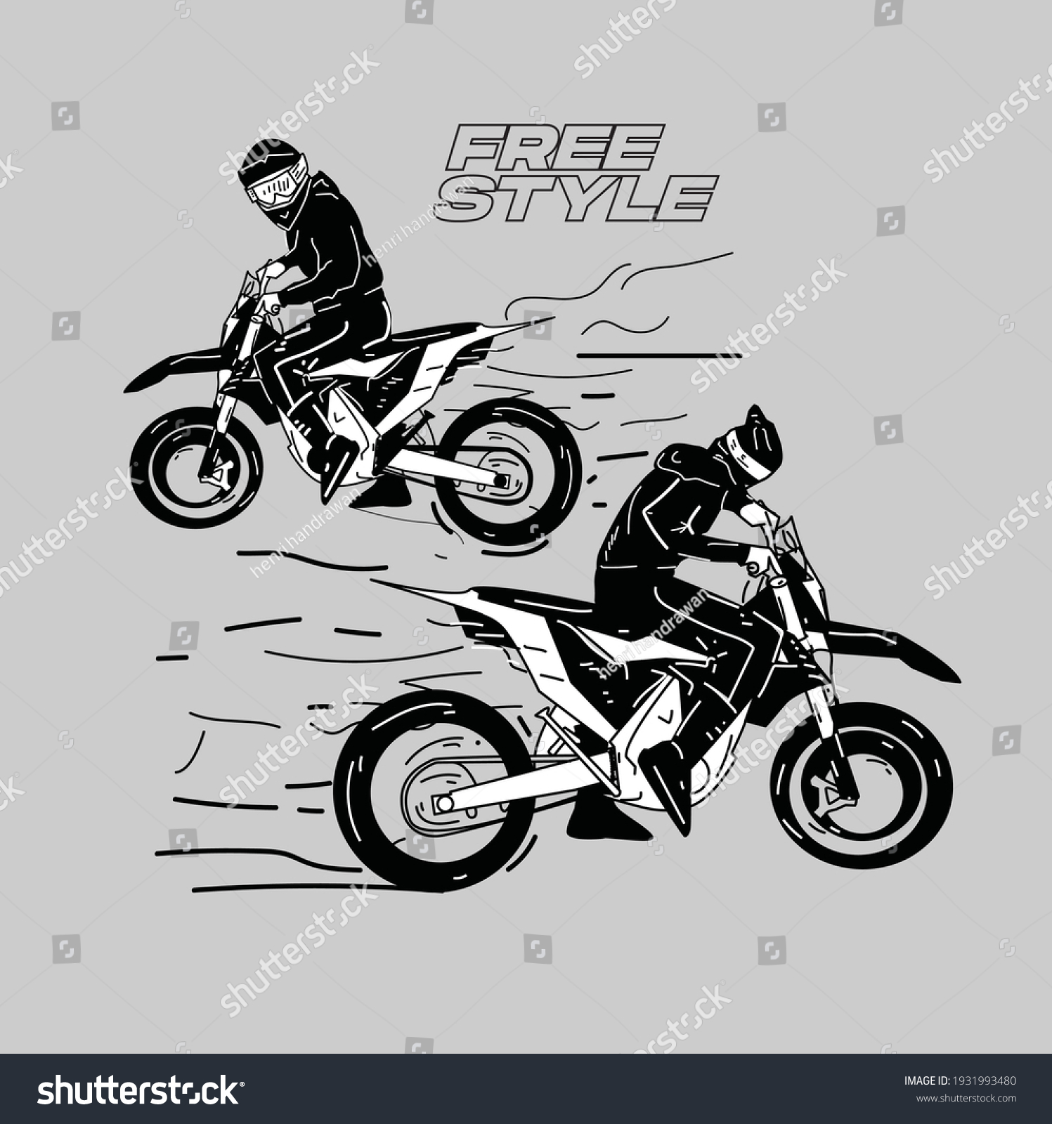 Free Style Two Trail Art Vector Stock Vector (Royalty Free) 1931993480 ...