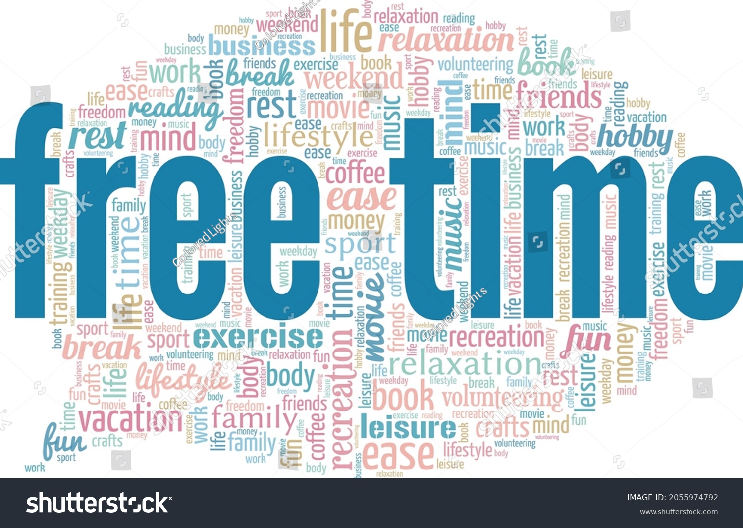 Free Time Vector Illustration Word Cloud Stock Vector (Royalty Free ...