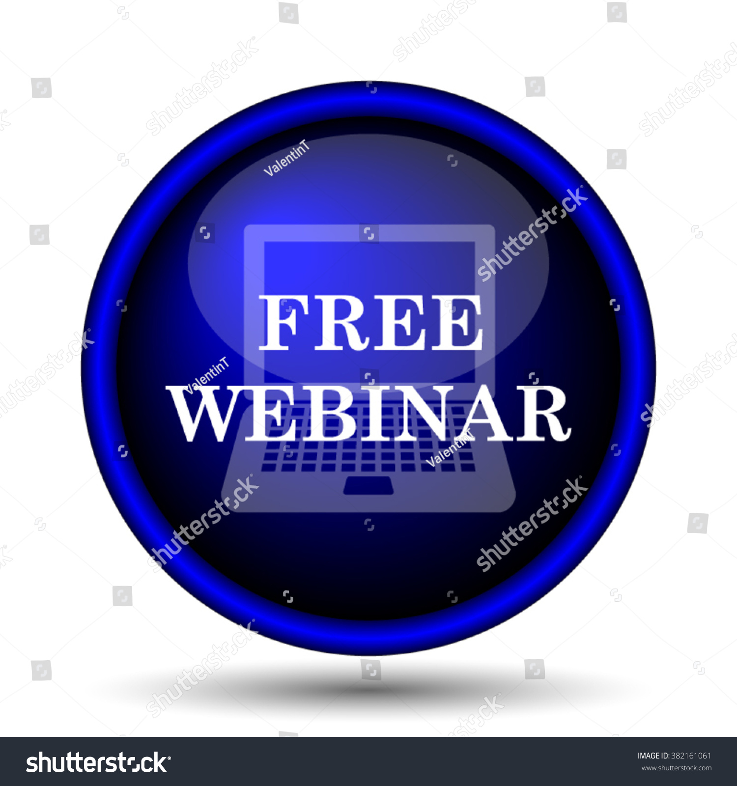 Free Webinar Icon Internet Button On Stock Vector 382161061 - Shutterstock