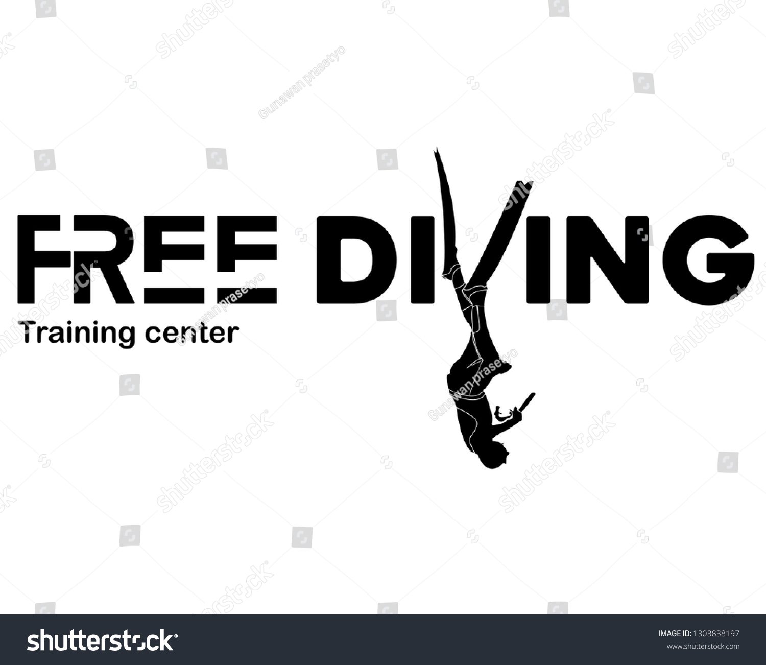 Freediving Training Logo Vector Stock Vector (Royalty Free) 1303838197 ...