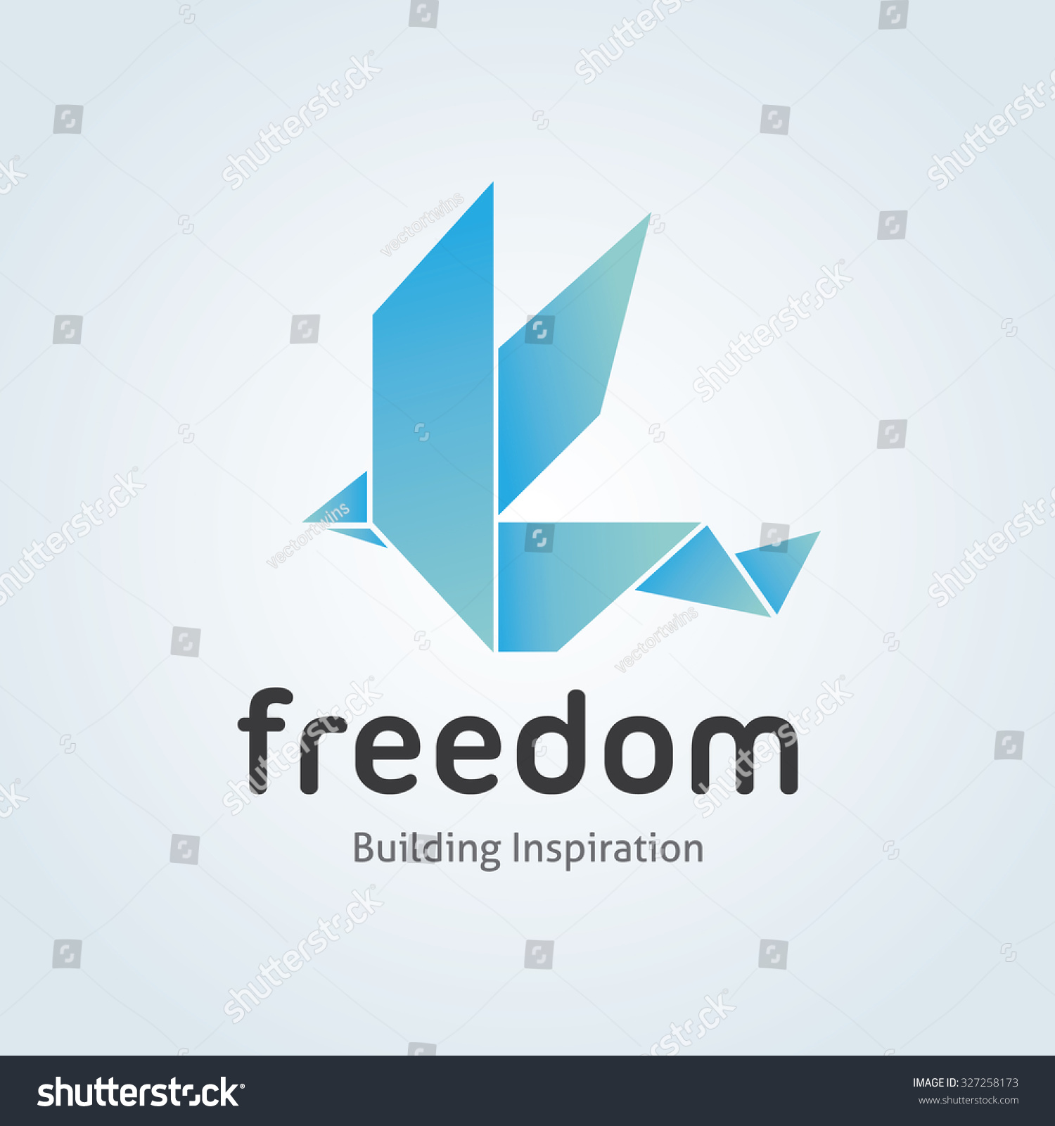 Freedom Birdorigami Vector Logo Template Stock Vector (Royalty Free ...
