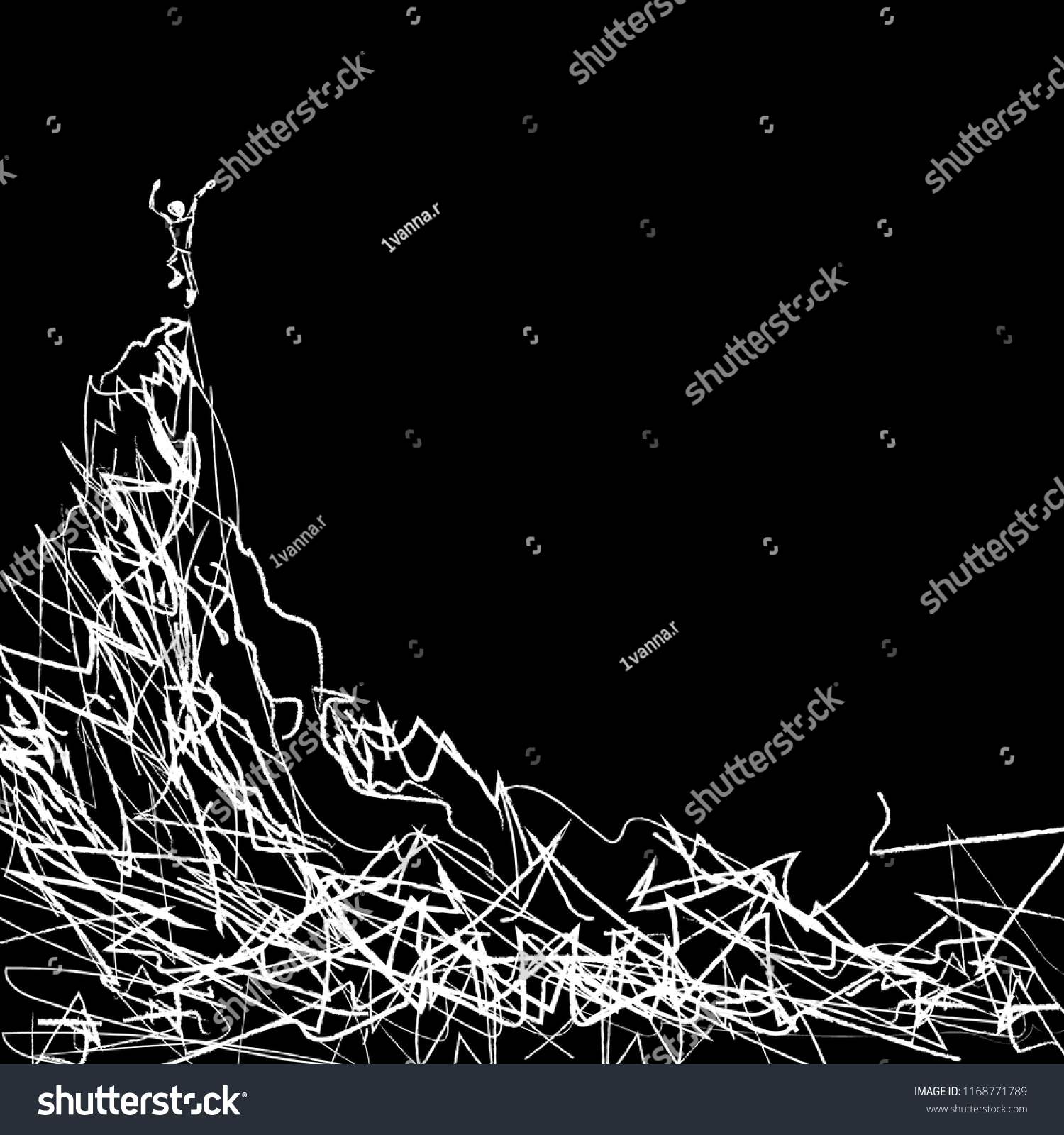 Freedom Black Background Person Vector Stock Vector (Royalty Free ...