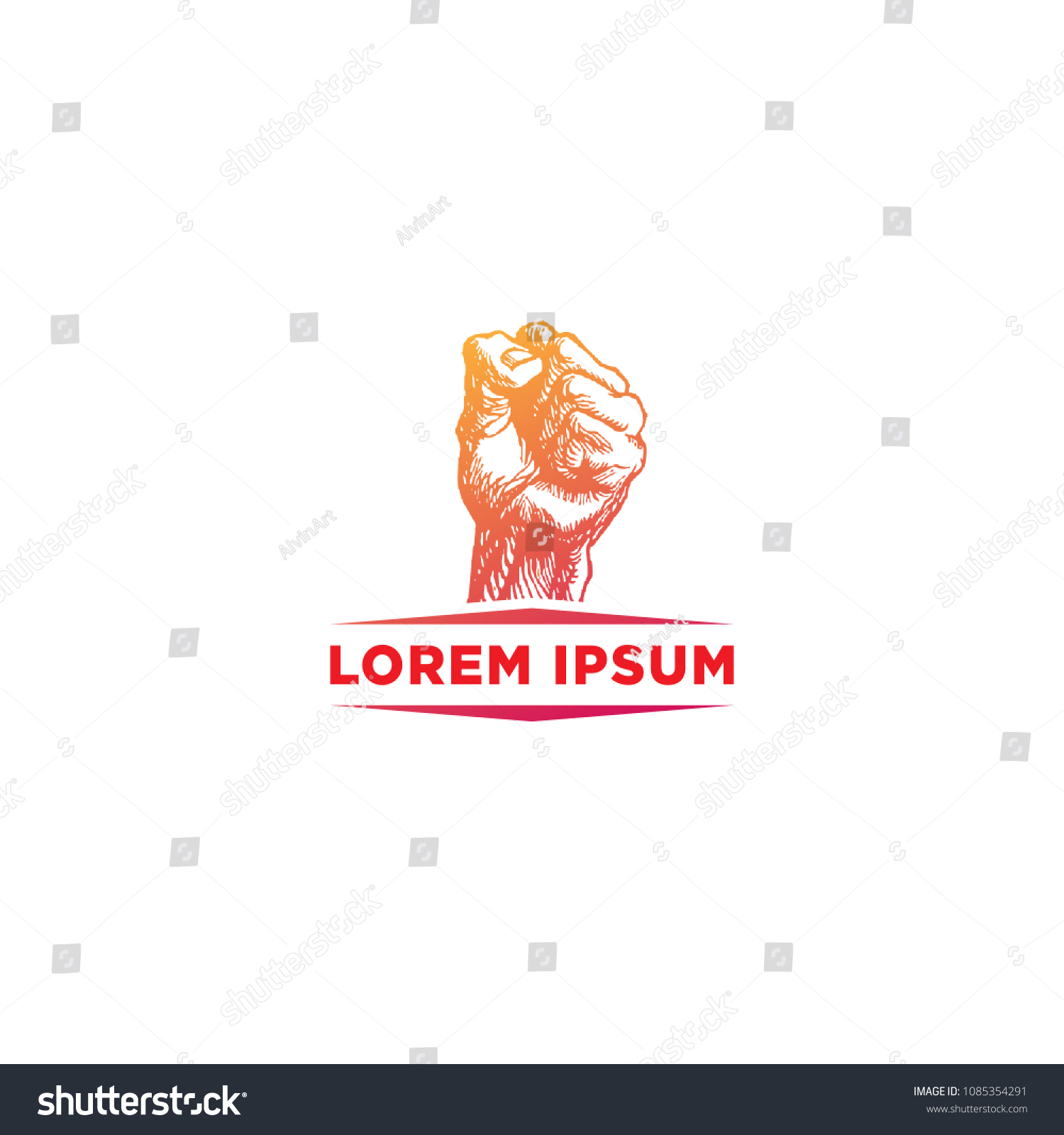 Freedom Hand Logo Design Stock Vector (Royalty Free) 1085354291
