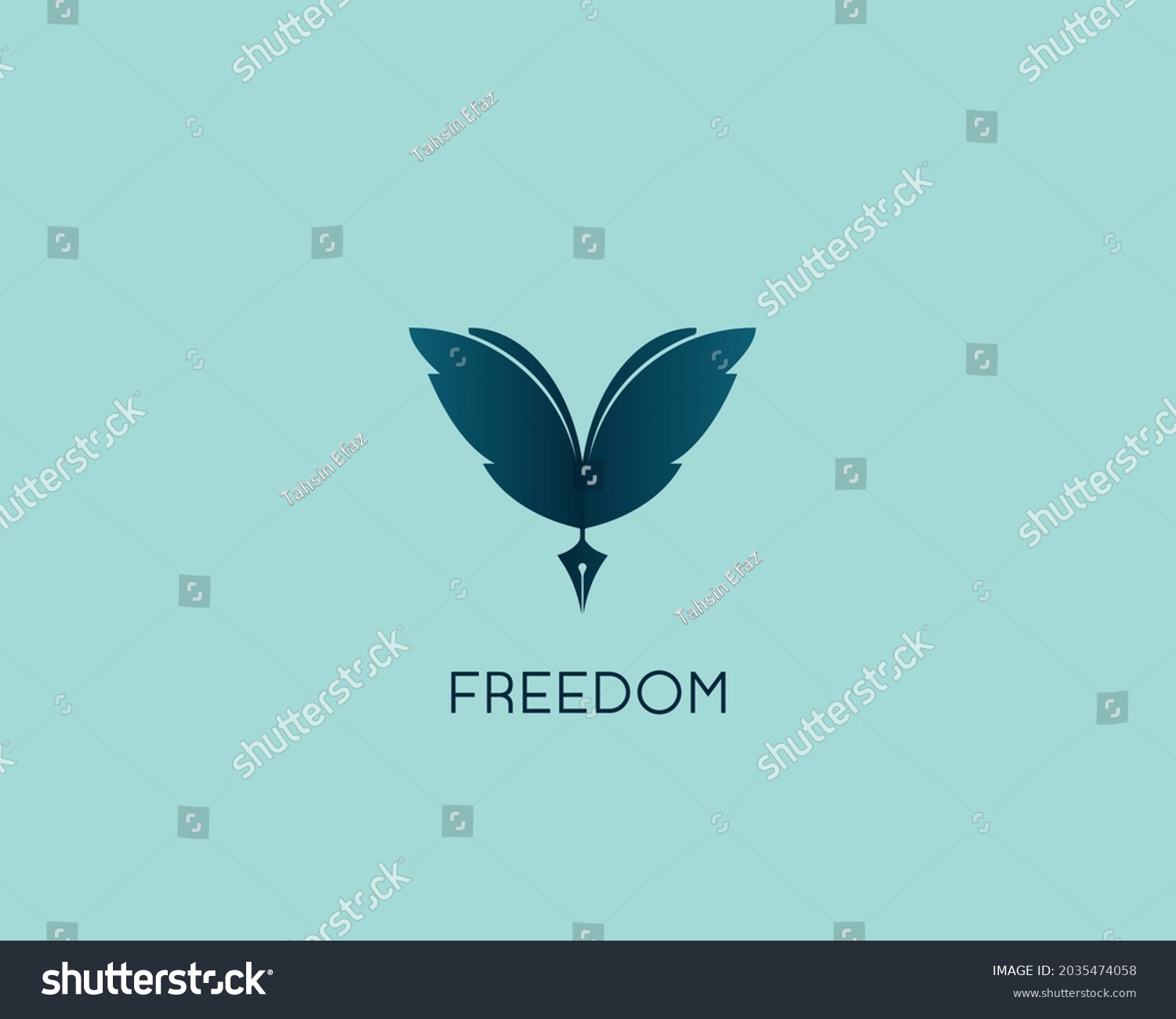 Freedom Symbolic Logo Vector Clean Logo Stock Vector (Royalty Free ...