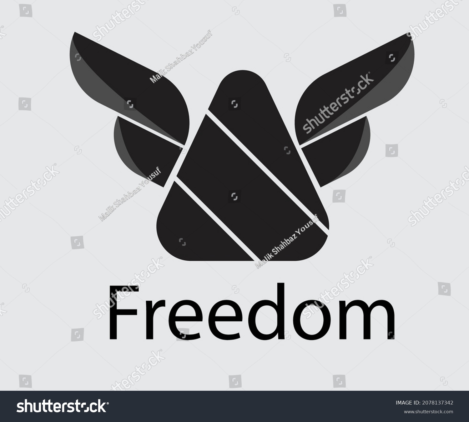 Freedom Wings Triangle Logo Icon Vector Stock Vector (Royalty Free ...