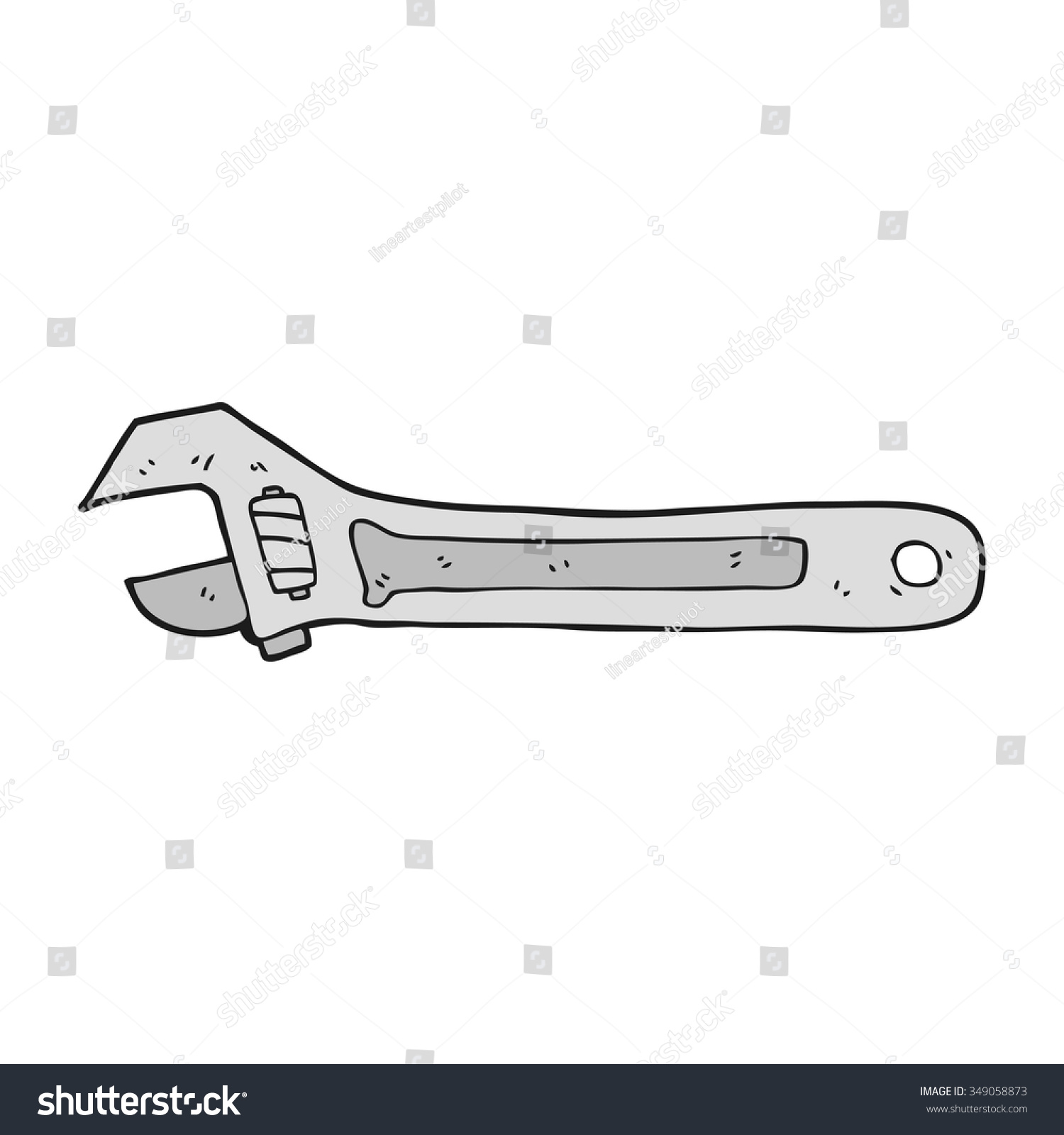 Freehand Drawn Cartoon Spanner Stock Vector (Royalty Free) 349058873 ...