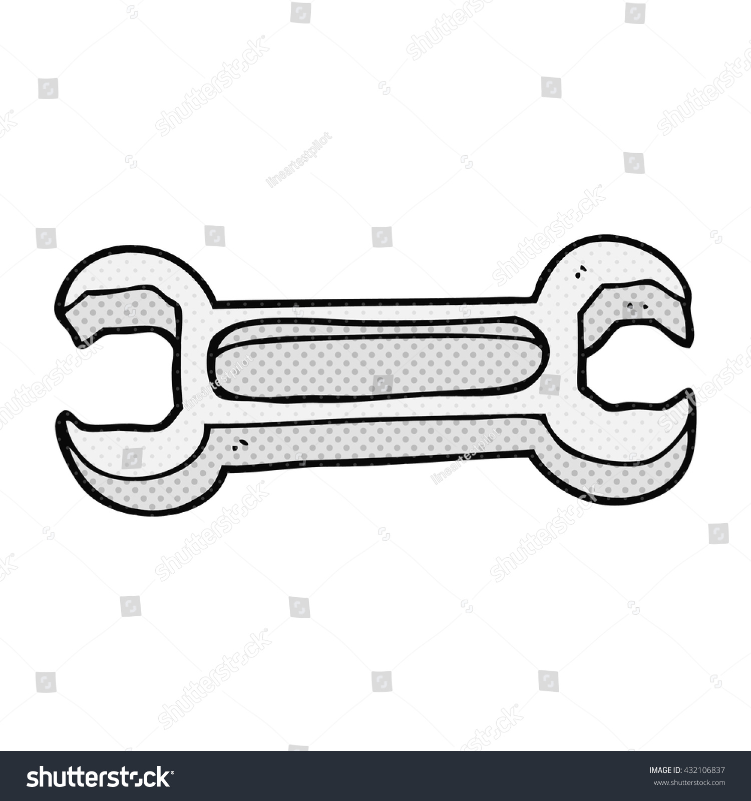Freehand Drawn Cartoon Spanner Stock Vector (Royalty Free) 432106837 ...
