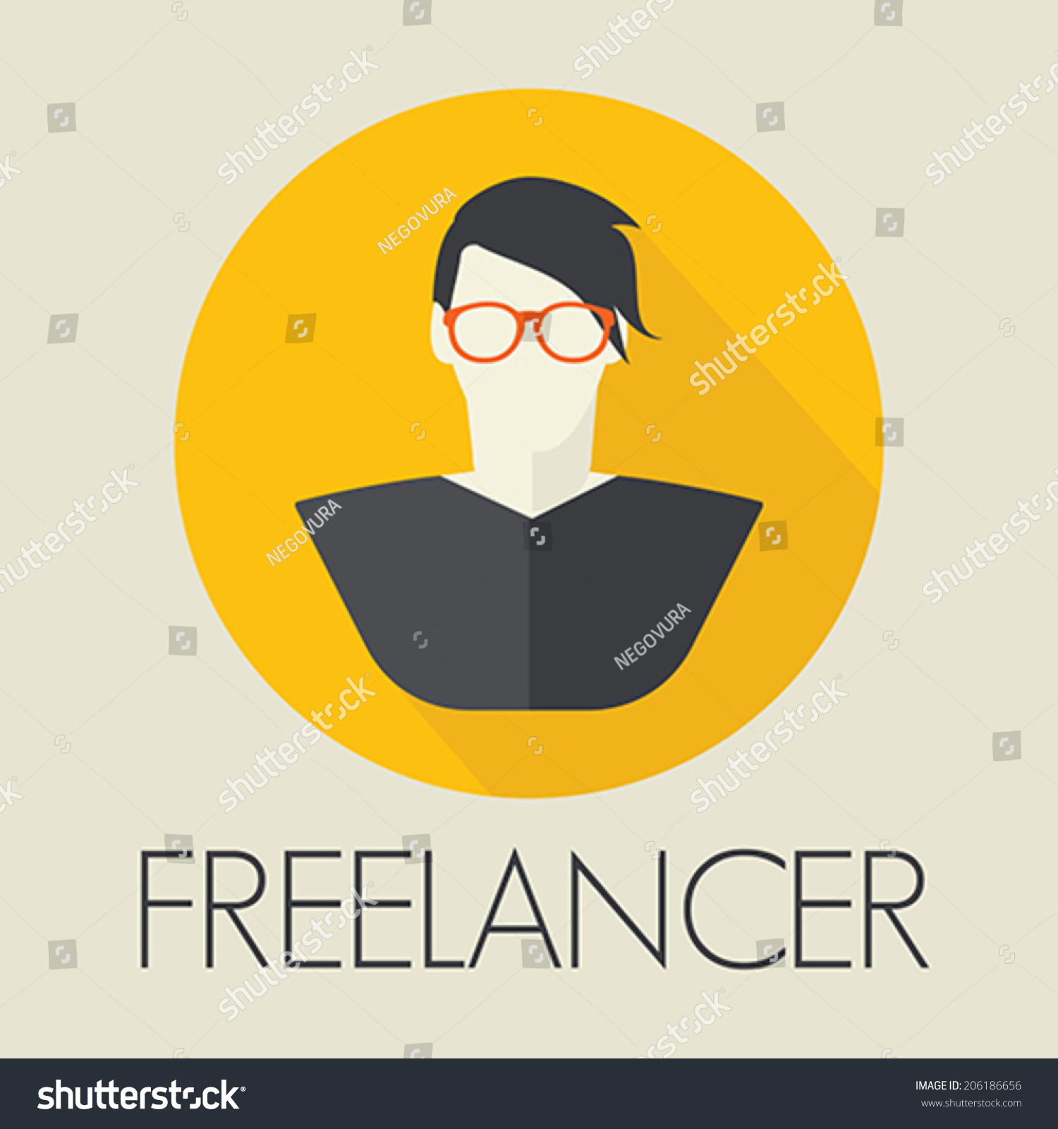 Freelancer Avatar Icon Stock Vector (Royalty Free) 206186656 | Shutterstock