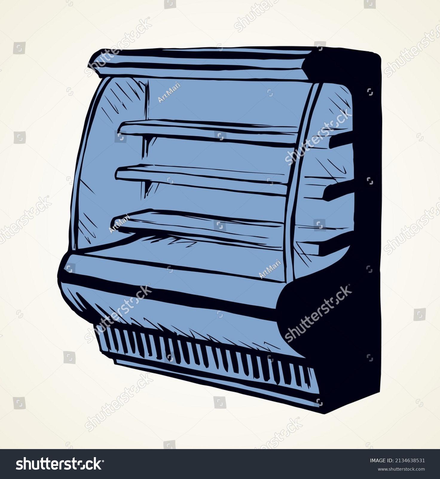 Freezer Store Vector Drawing Stock Vector (Royalty Free) 2134638531 ...