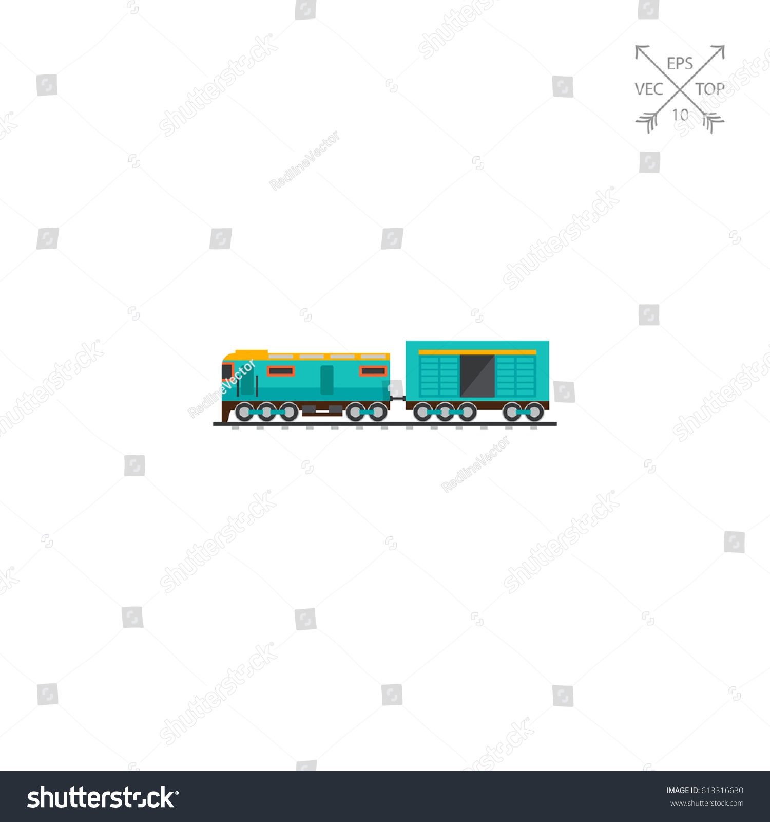 Freight Train Car Icon Stock Vector (Royalty Free) 613316630 | Shutterstock