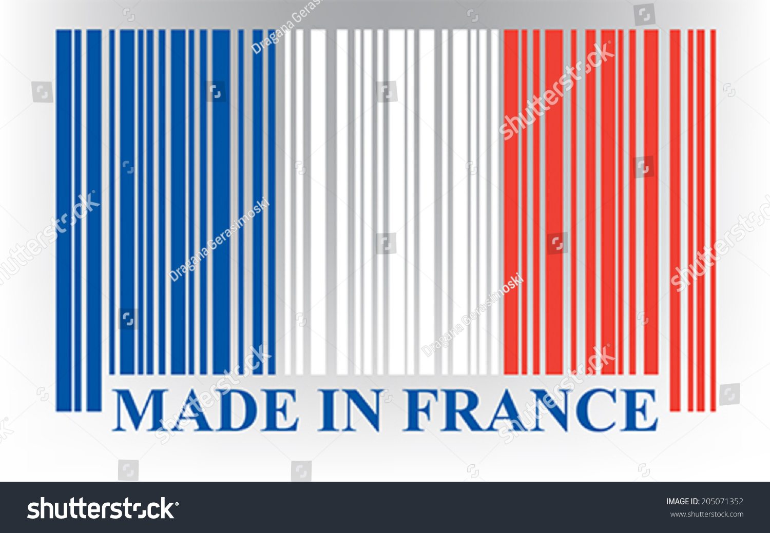 French Barcode Flag Vector Stock Vector (Royalty Free) 205071352 ...