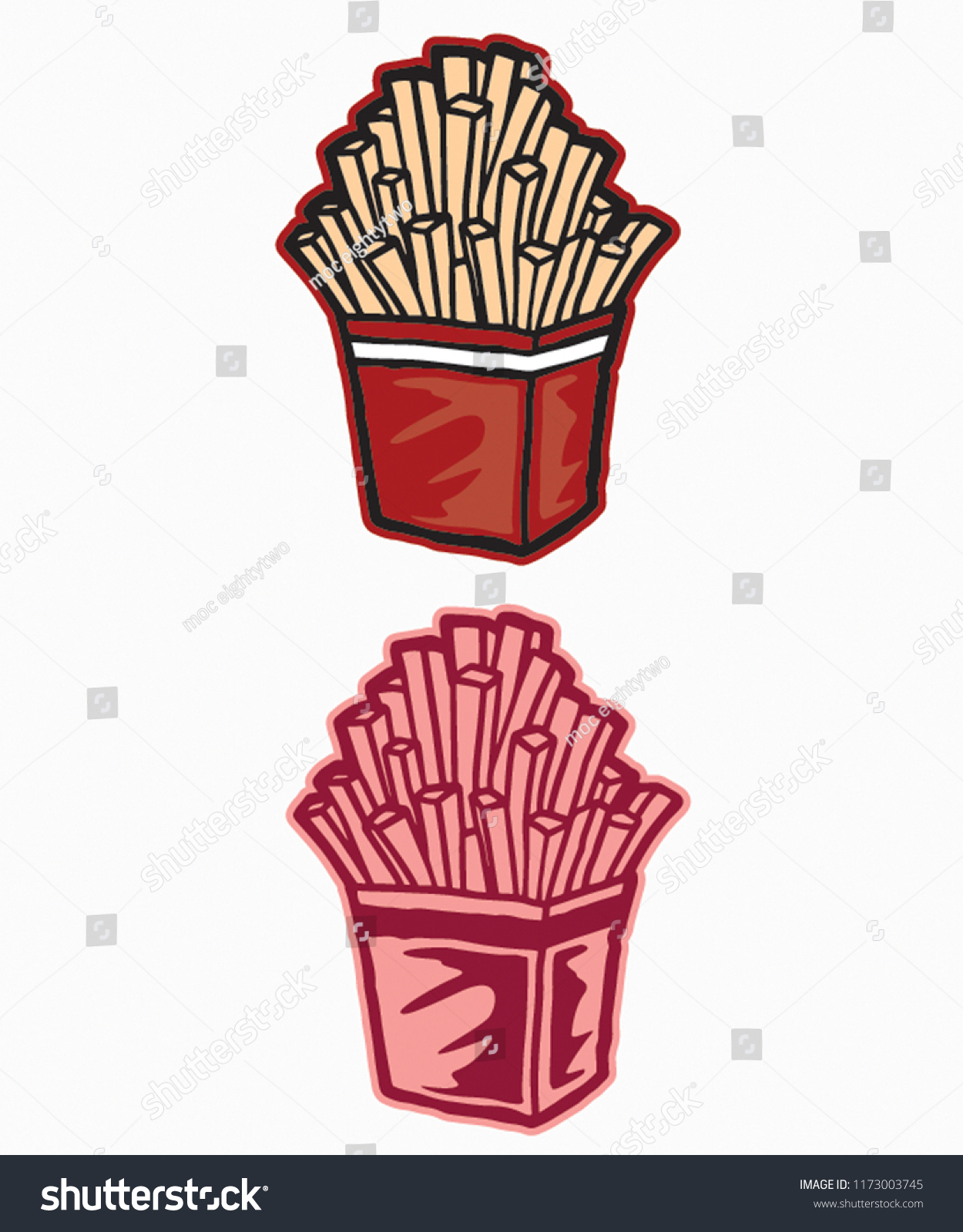French Fries Vector Design Stock Vector (Royalty Free) 1173003745