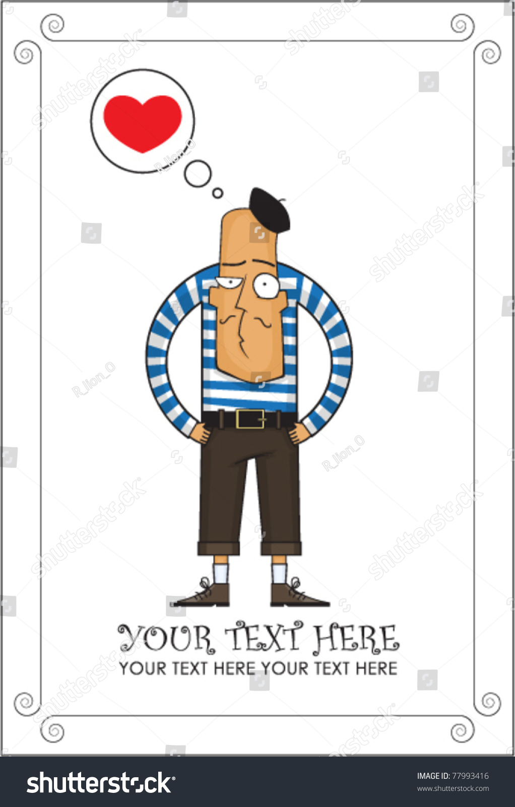 French Man Vector Illustration Stock Vector (Royalty Free) 77993416 ...