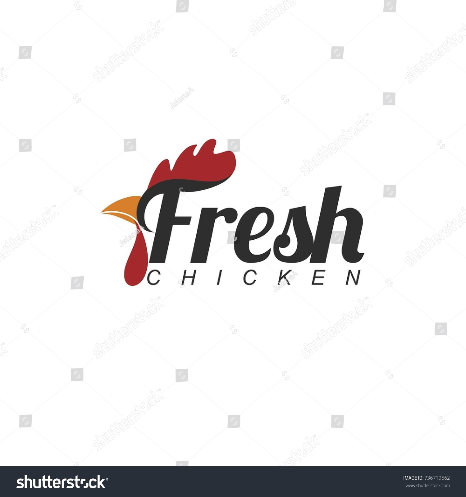Fresh Chicken Meat Logo 스톡 벡터(사용료 없음) 736719562 - Shutterstock