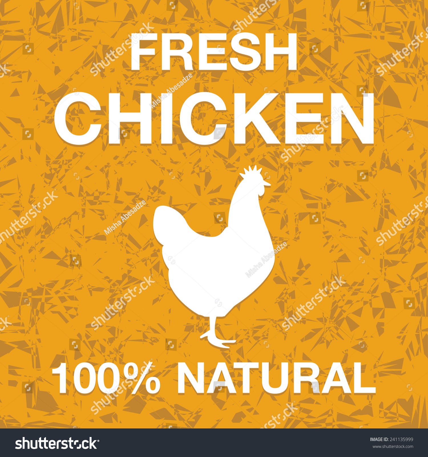 Fresh Chicken Poster Stock Vector 241135999 : Shutterstock
