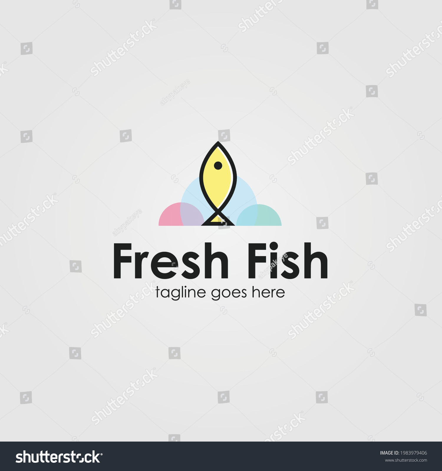 Fresh Fish Logo Template Design Stock Vector (Royalty Free) 1983979406 ...