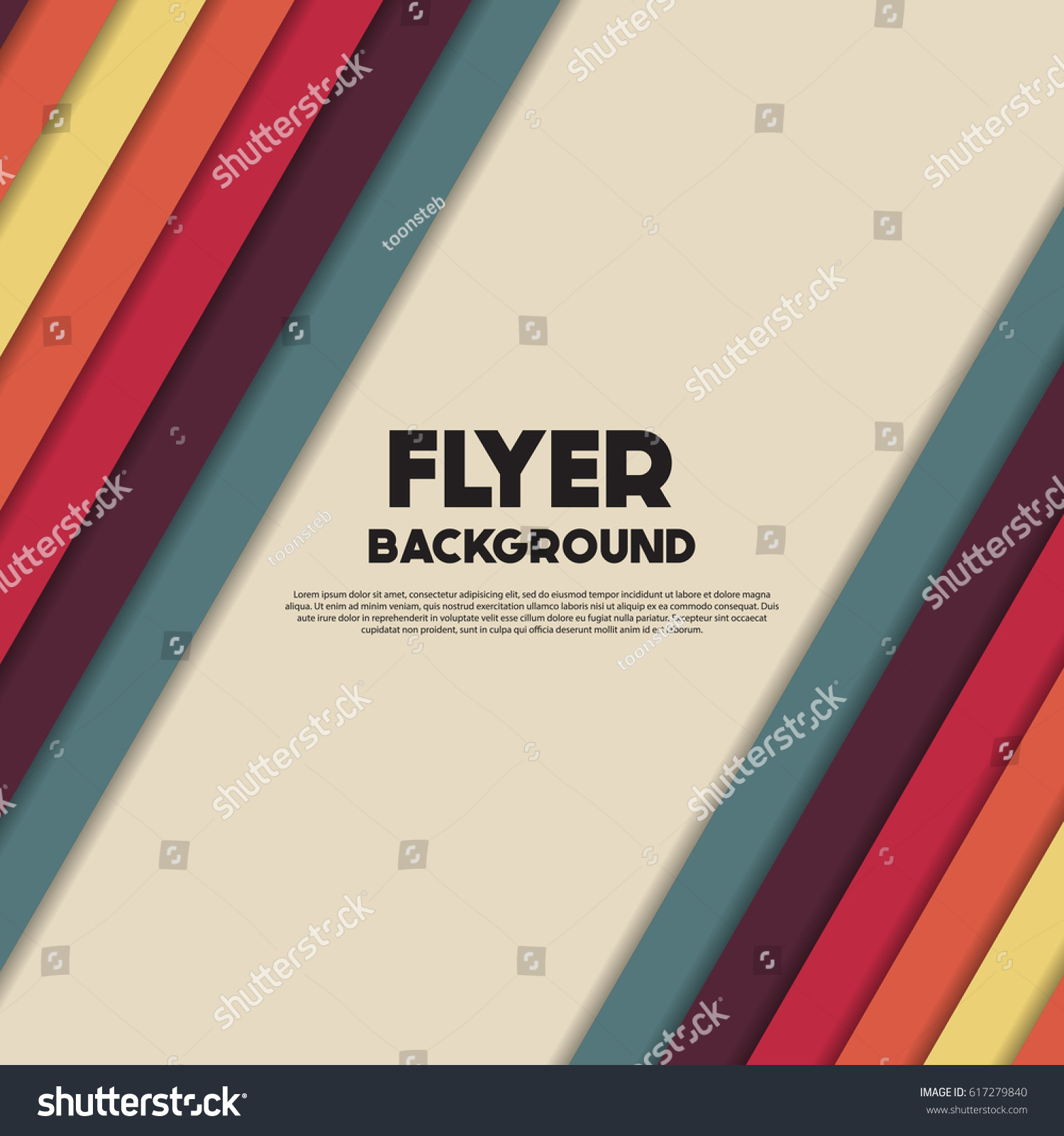 Fresh Flyer Style Background Design Templatevector Stock Vector ...