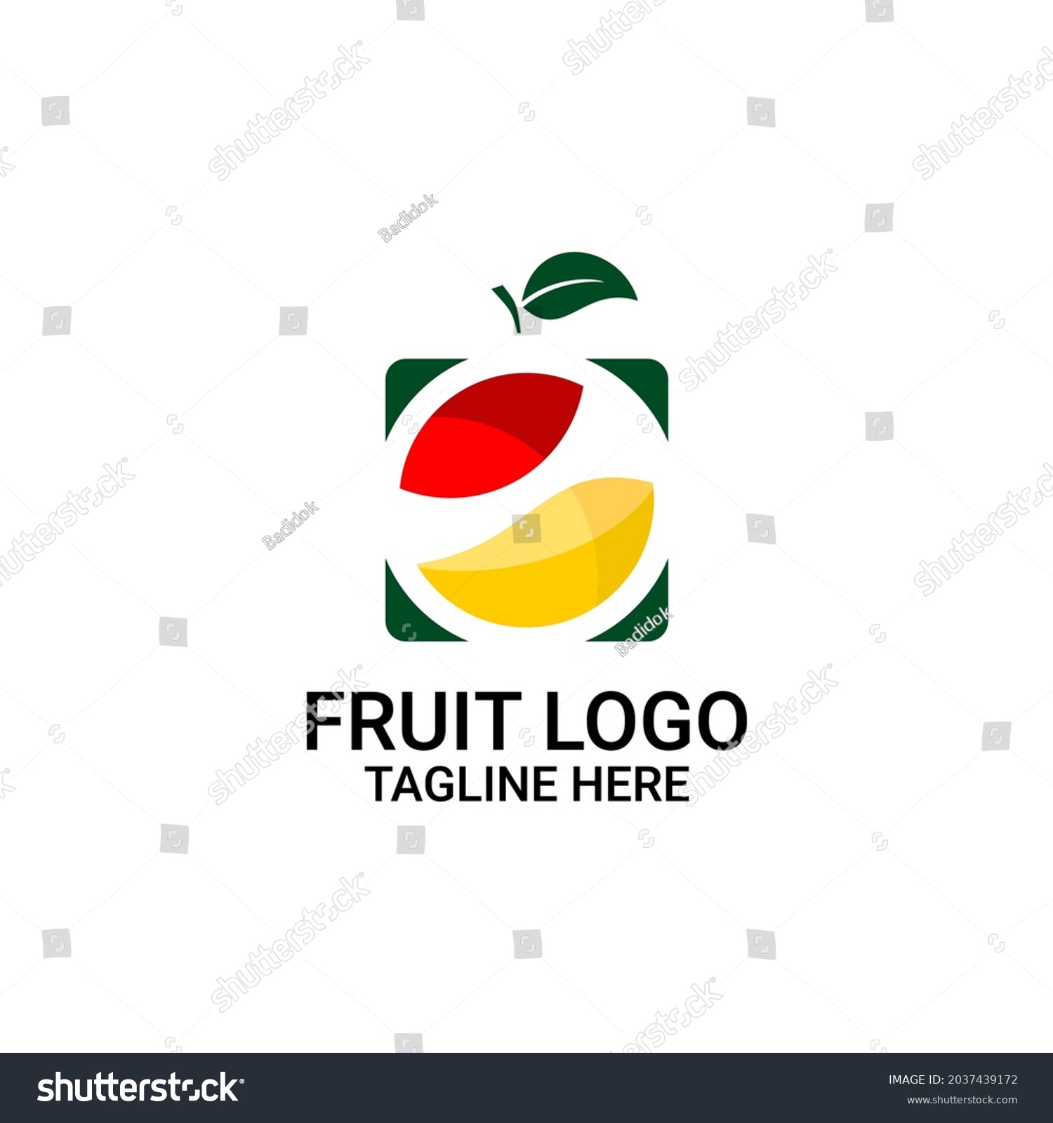 Fresh Fruit Logo Illustration Vector Stock Vector (Royalty Free ...